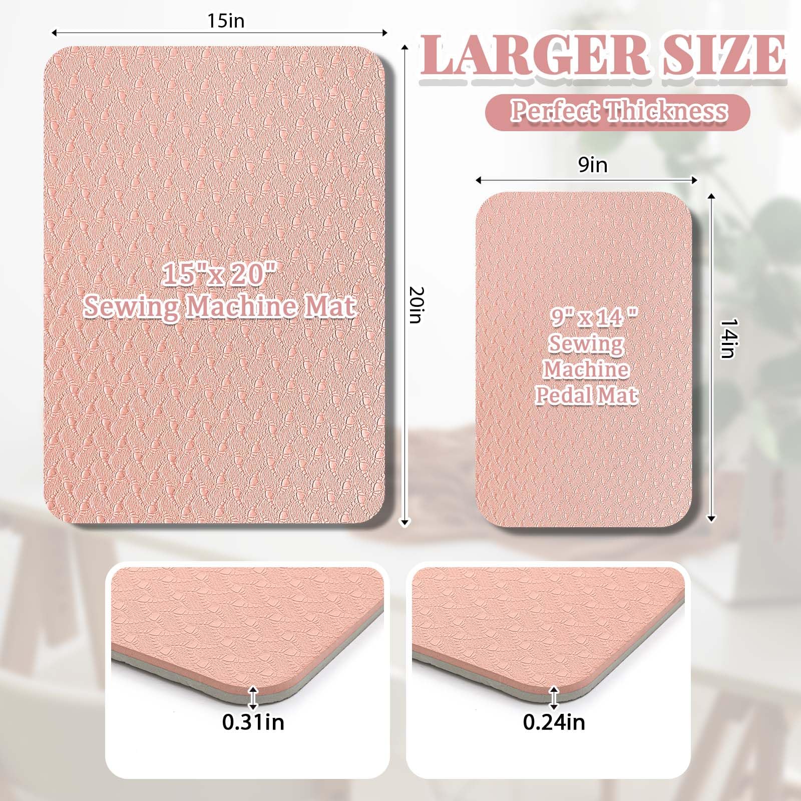 Snapklik.com : 2 Pcs Sewing Machine Muffling Mat Pedal Sewing Mat ...