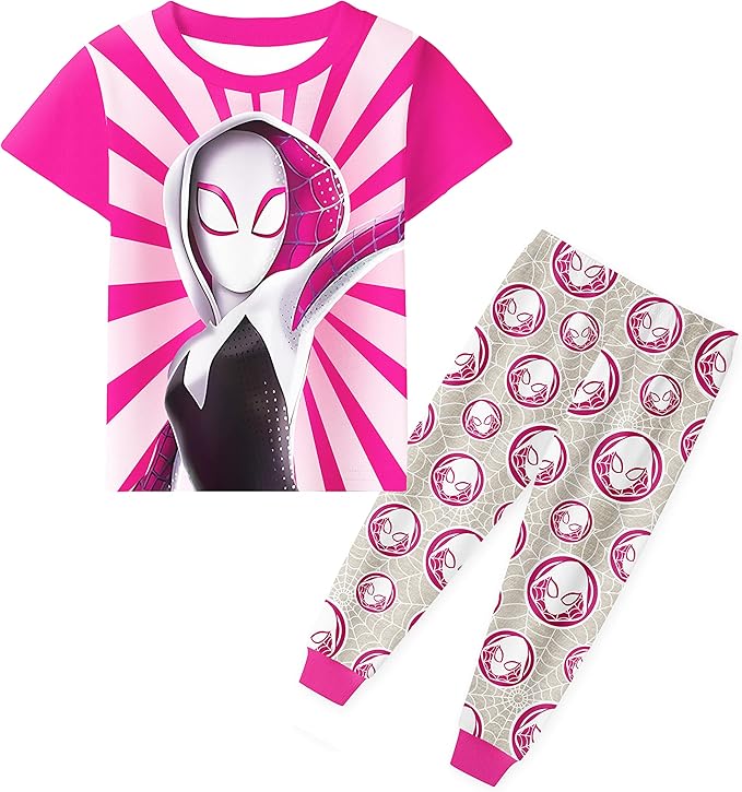 BERHANGO Ghost Spider Pyjamas Spidey Gwen Nighties Cartoon Spiderverse ...