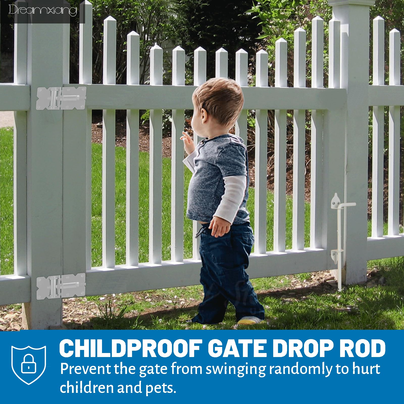 Snapklik.com : 12" Heavy Duty Cane Bolt Gate Drop Rod Hardware Ground ...