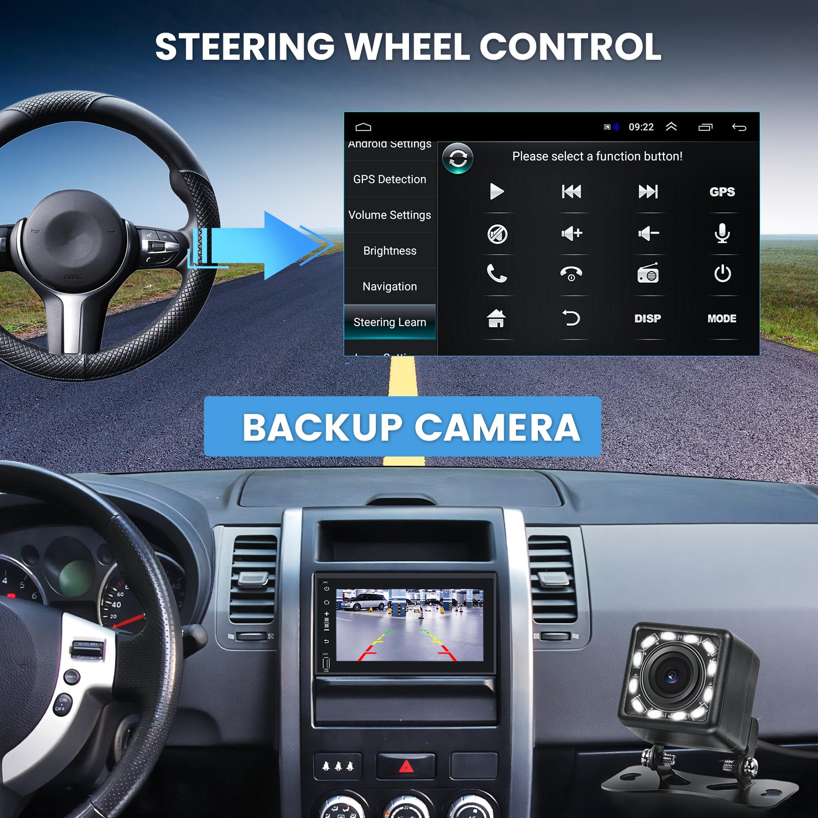 Android Car Radio for Ford F150/F250/F350/E250/E350, 7â€? HD Touchscreen Bluetooth Car Stereo ...