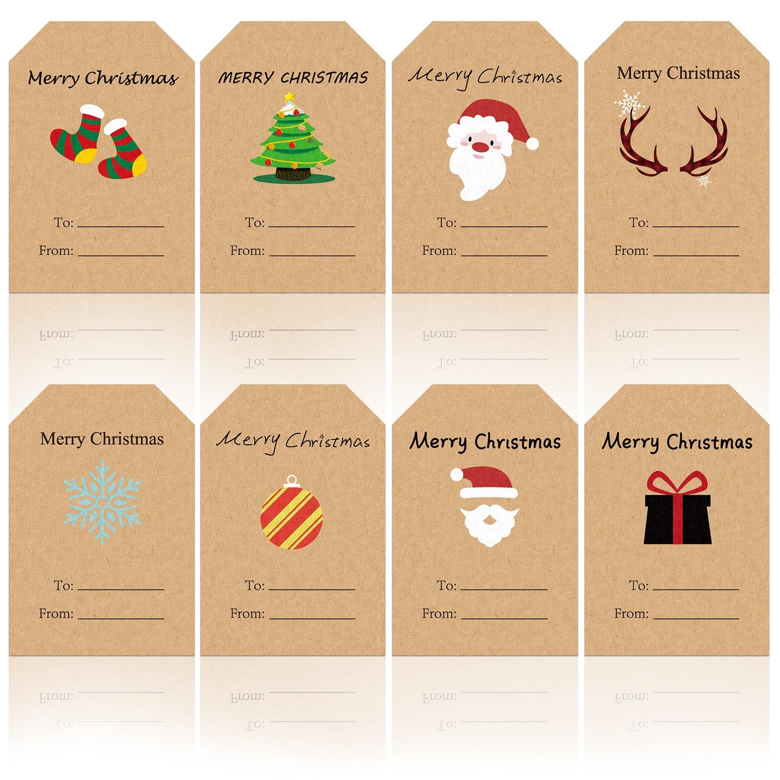 Amazon.com: HongyiTime 200 Count Tags Sticker,Christmas Labels,Jumbo ...