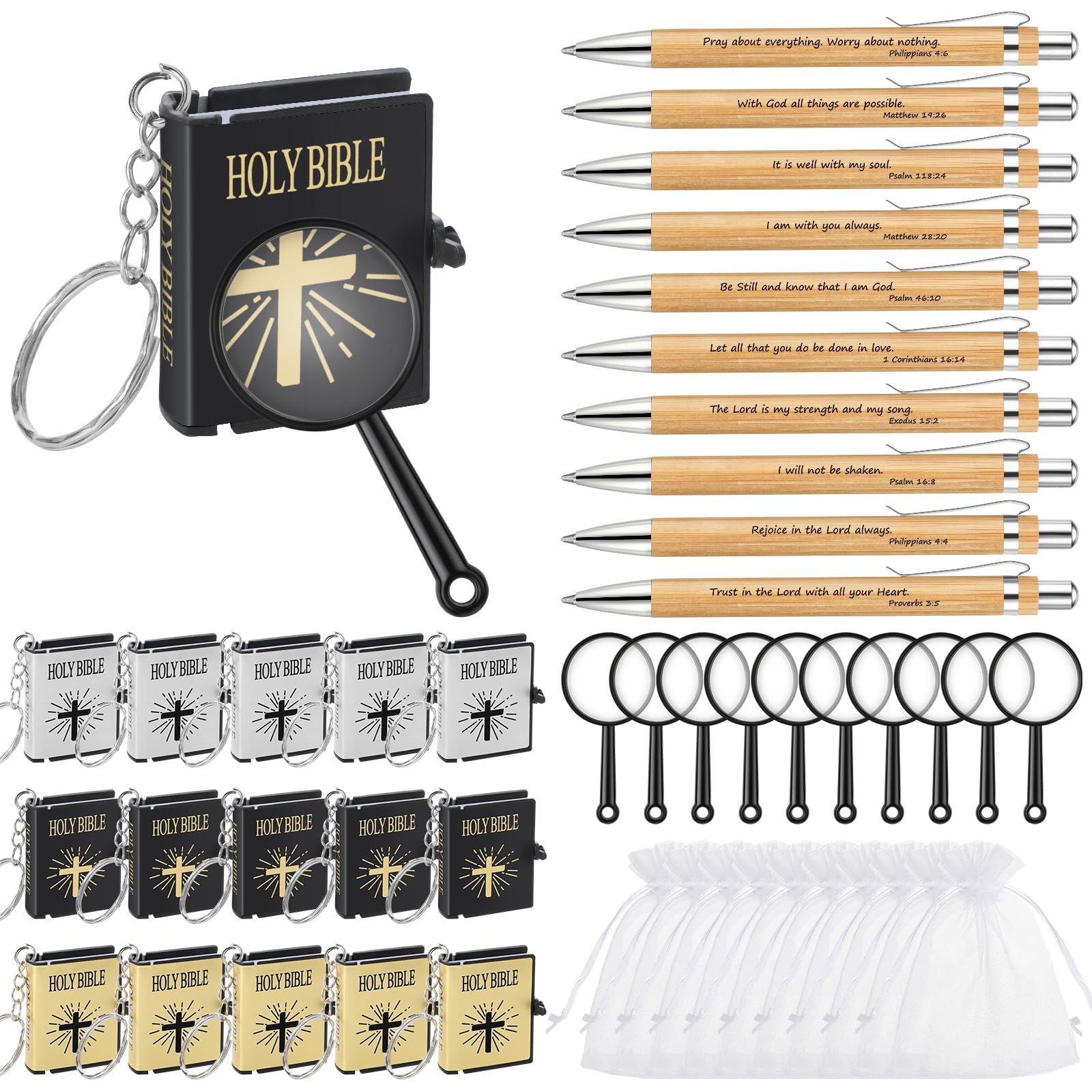Amazon.com: Fulmoon 30 Pcs Christian Gift Sets Include 30 Pcs Mini ...
