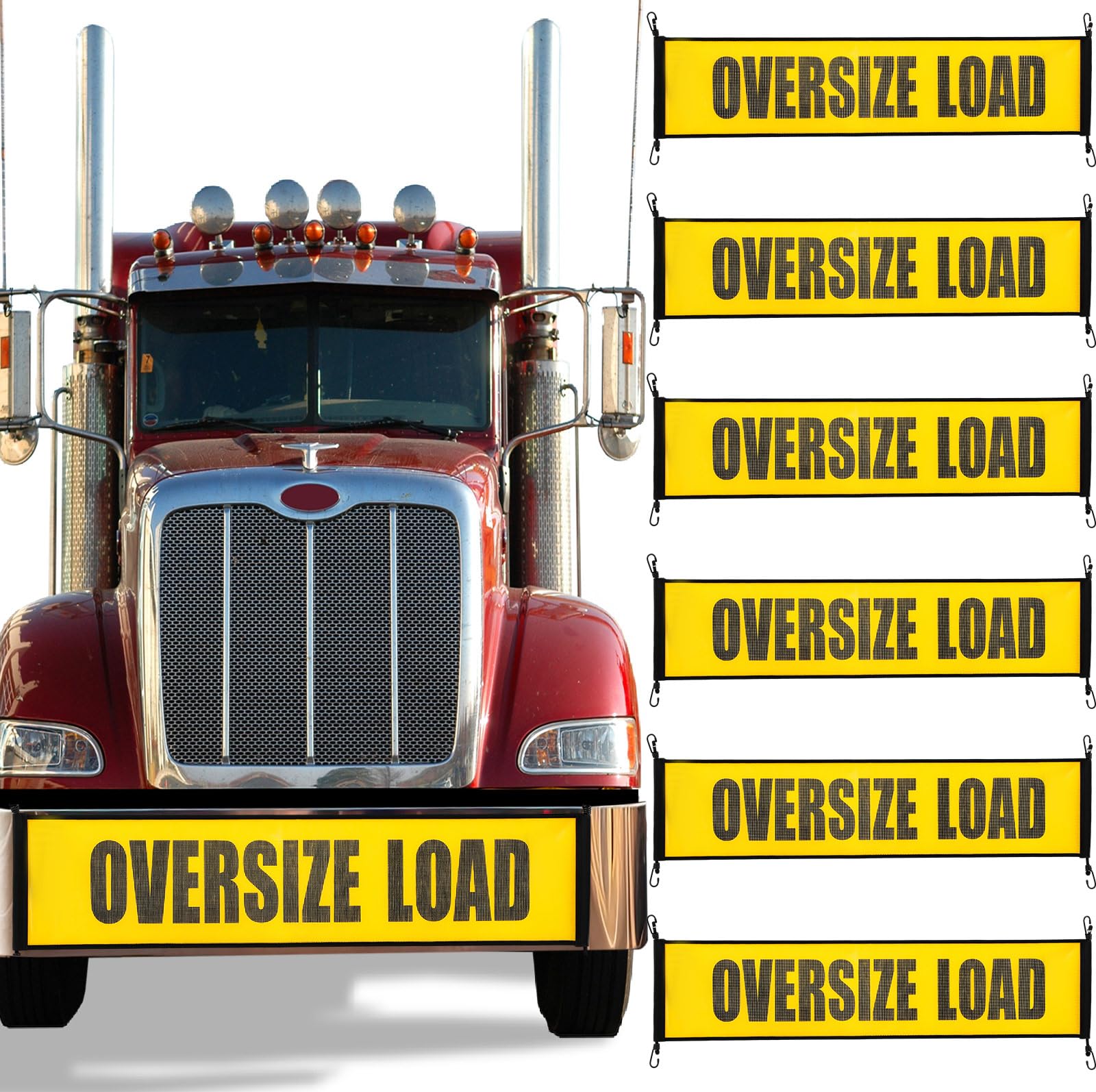 Amazon.com: SmoothNovelty 6 Pcs Oversize Load Banner Bulk Oversize Load ...