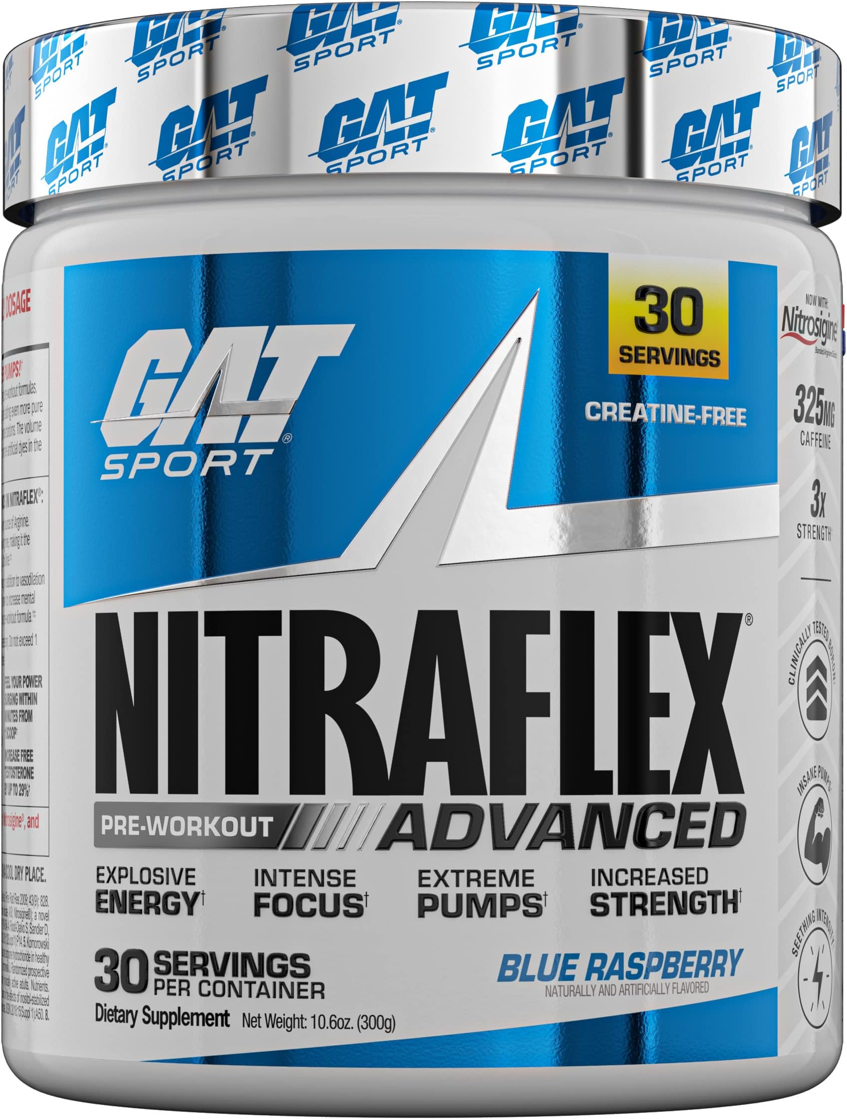 Amazon.com: GAT SPORT Nitraflex Advanced Pre-Workout Powder, Increases ...