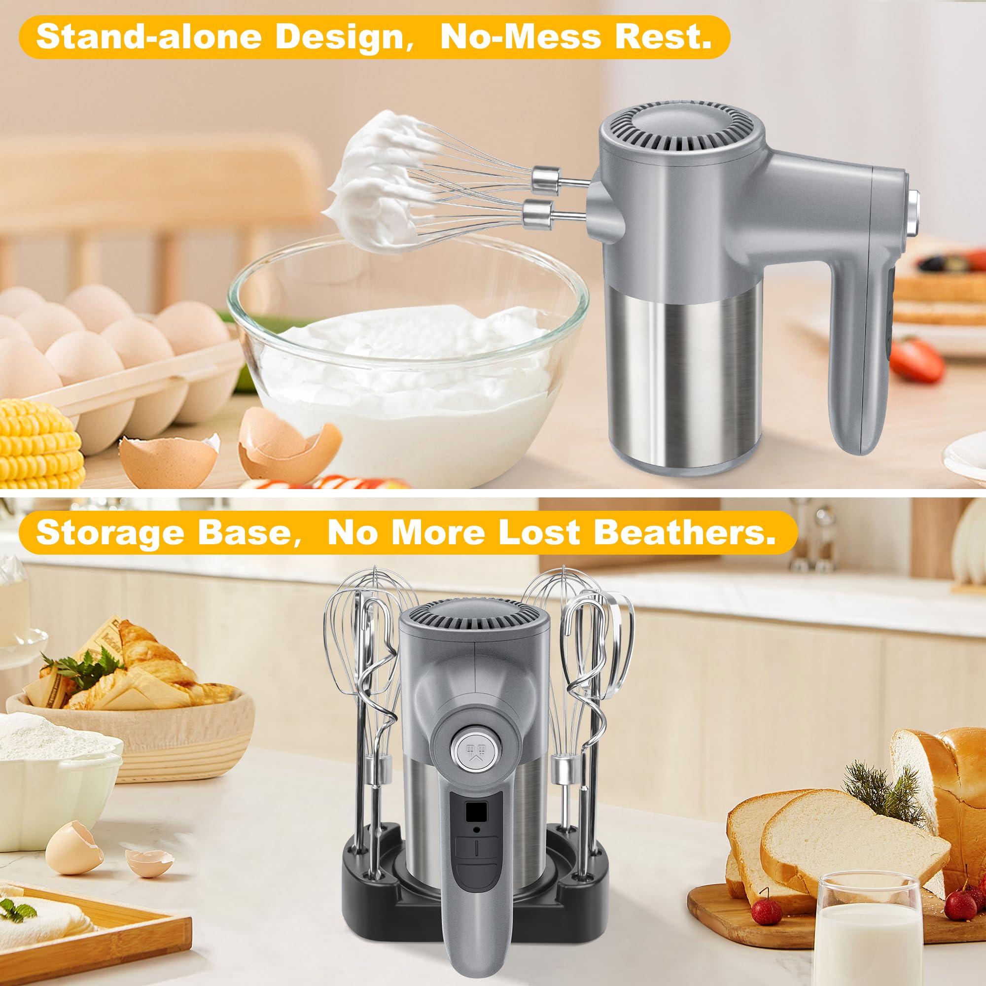 Cordless Rechargeable Hand Mixer With Display Cordless Hand Mixer - 7 ...