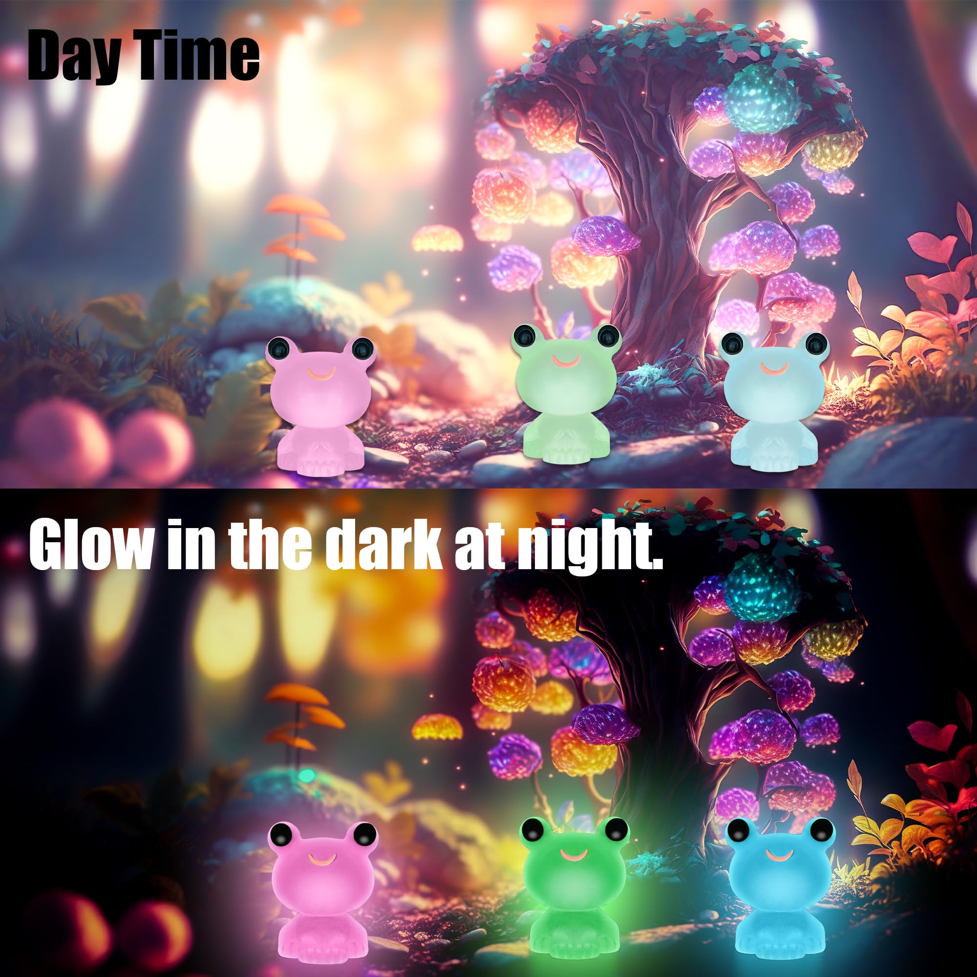 Snapklik.com : Tindobewan 50 PCS Tiny Frog Glow In The Dark Mini Resin ...