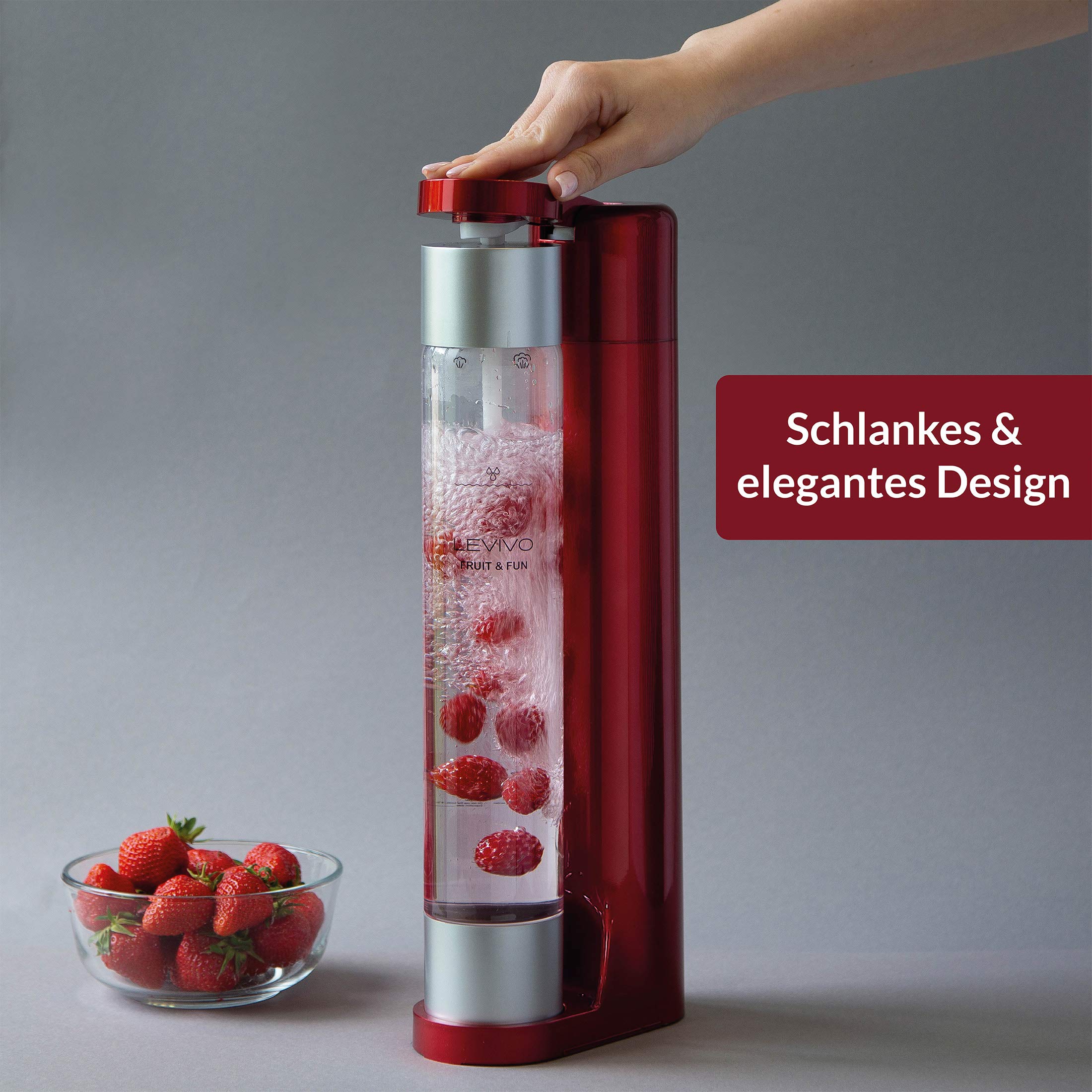 Buy Levivo Fruit & Fun Carbonator, Slim, 1-litre water carbonator ...