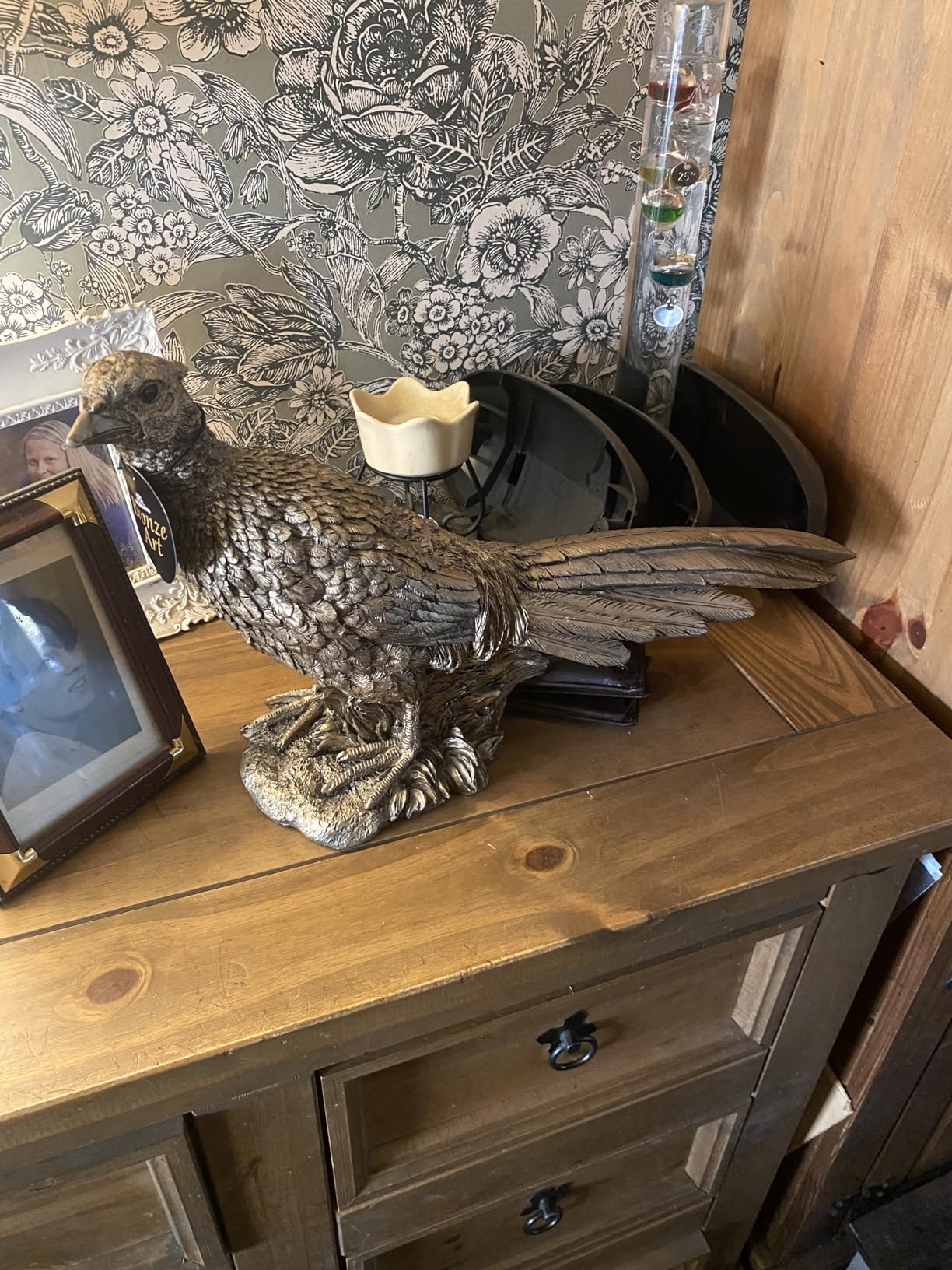 Tom Chambers Resin Bronze Effect Pheasant Ornament Figure Sculpture ...