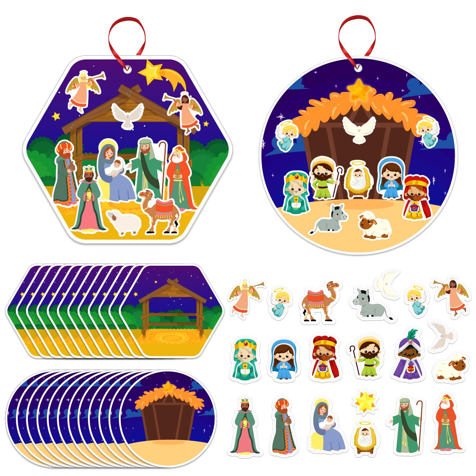 Amazon.com: WhatSign Nativity Crafts for Kids 24PCS Make a Nativity ...