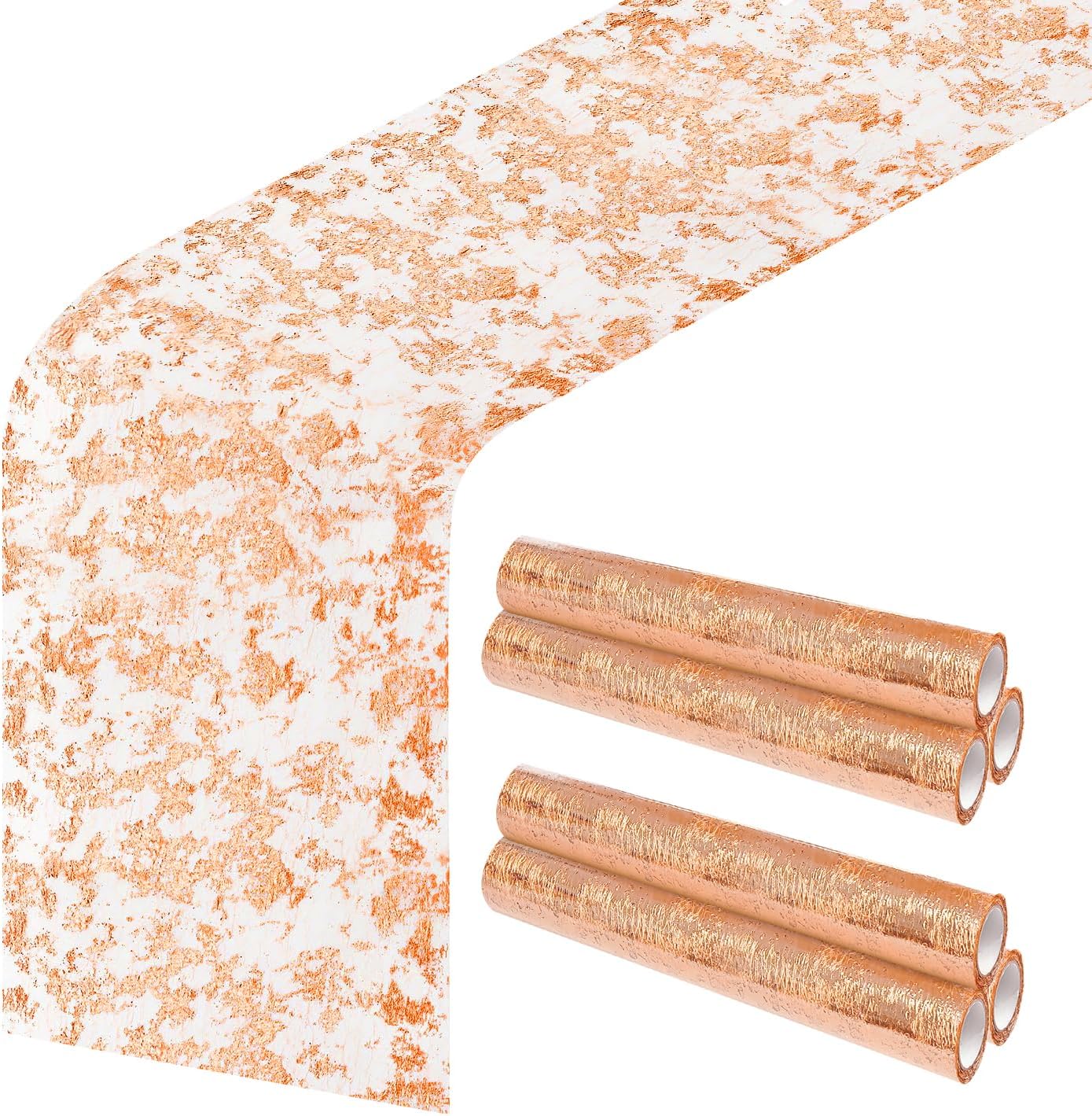 Amazon.com: 6 PCS Rose Gold Table Runner, 11"x108" Glitter Metallic ...
