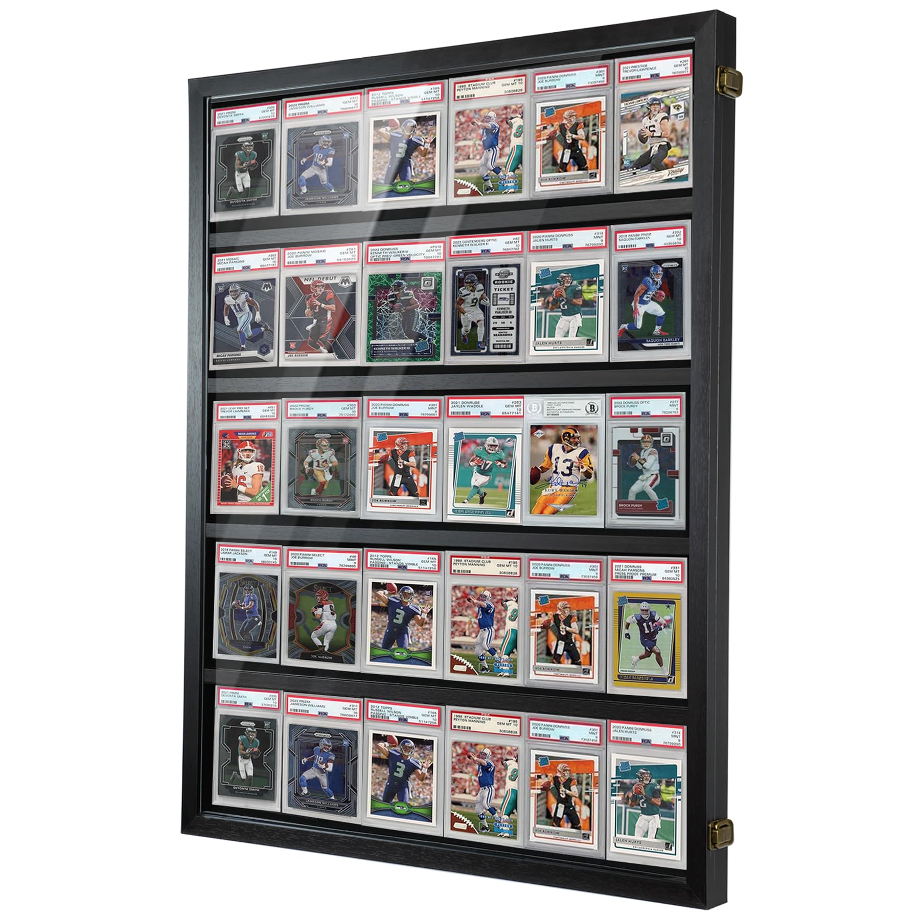 Amazon.com: Wooden Sports Card Display Case, Lockable Plexiglas Frame ...
