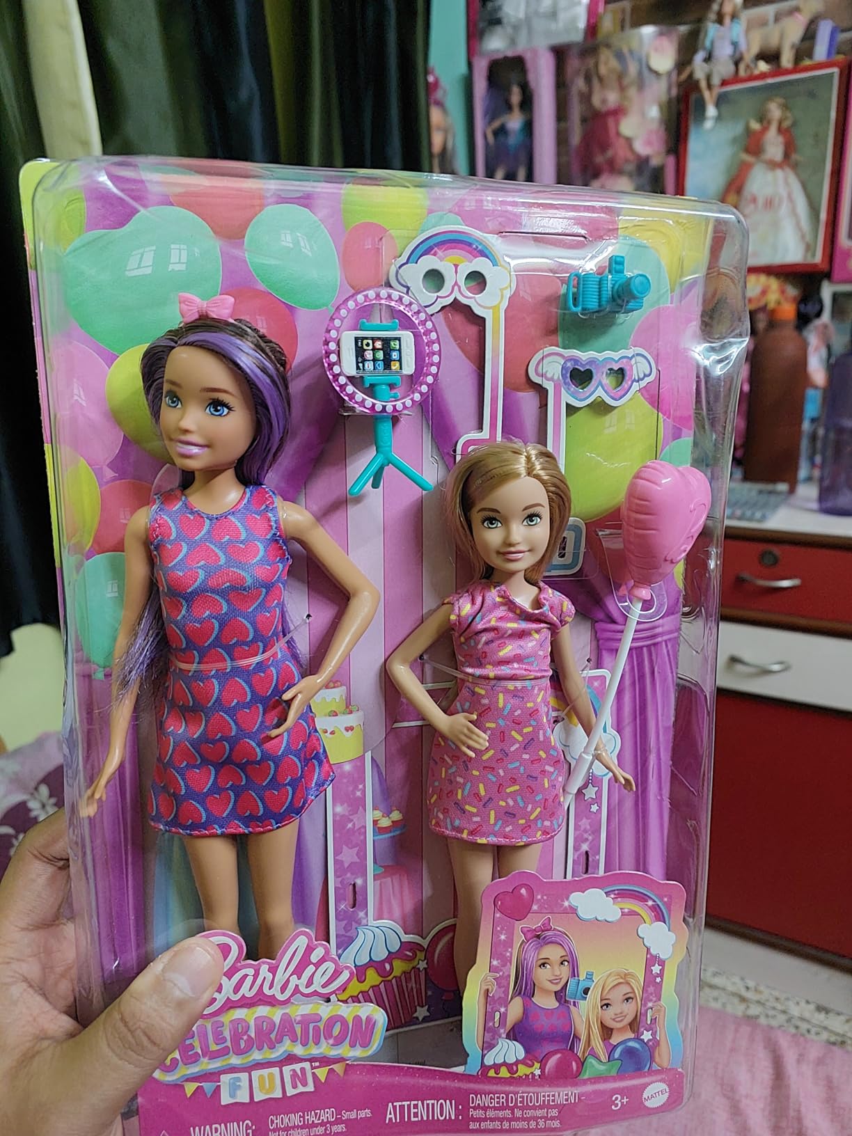 Barbie Celebration Fun Dolls & Accessories, Photobooth Playset with ...