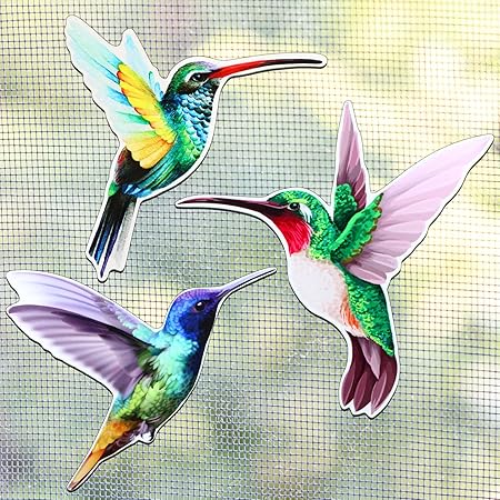 Konohan 3 Pairs Hummingbird Screen Door Magnets Double Sided Patio ...