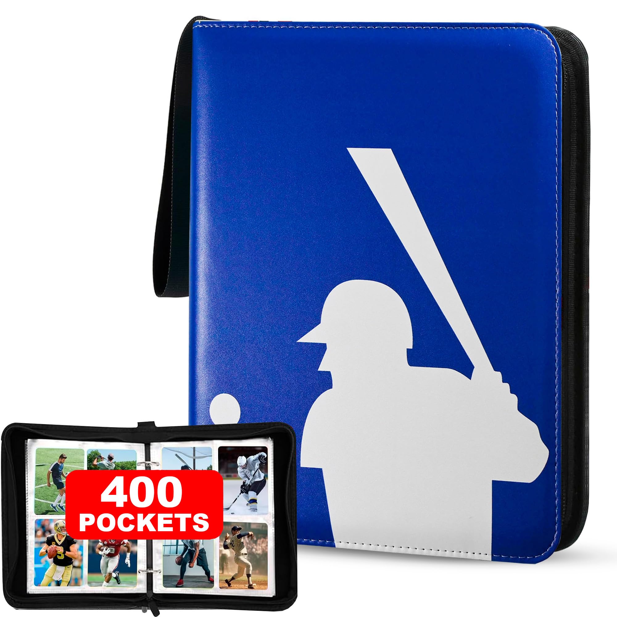 Amazon.com: IMPACT4YOU, Baseball Card Binder 400 Pockets, Baseball ...