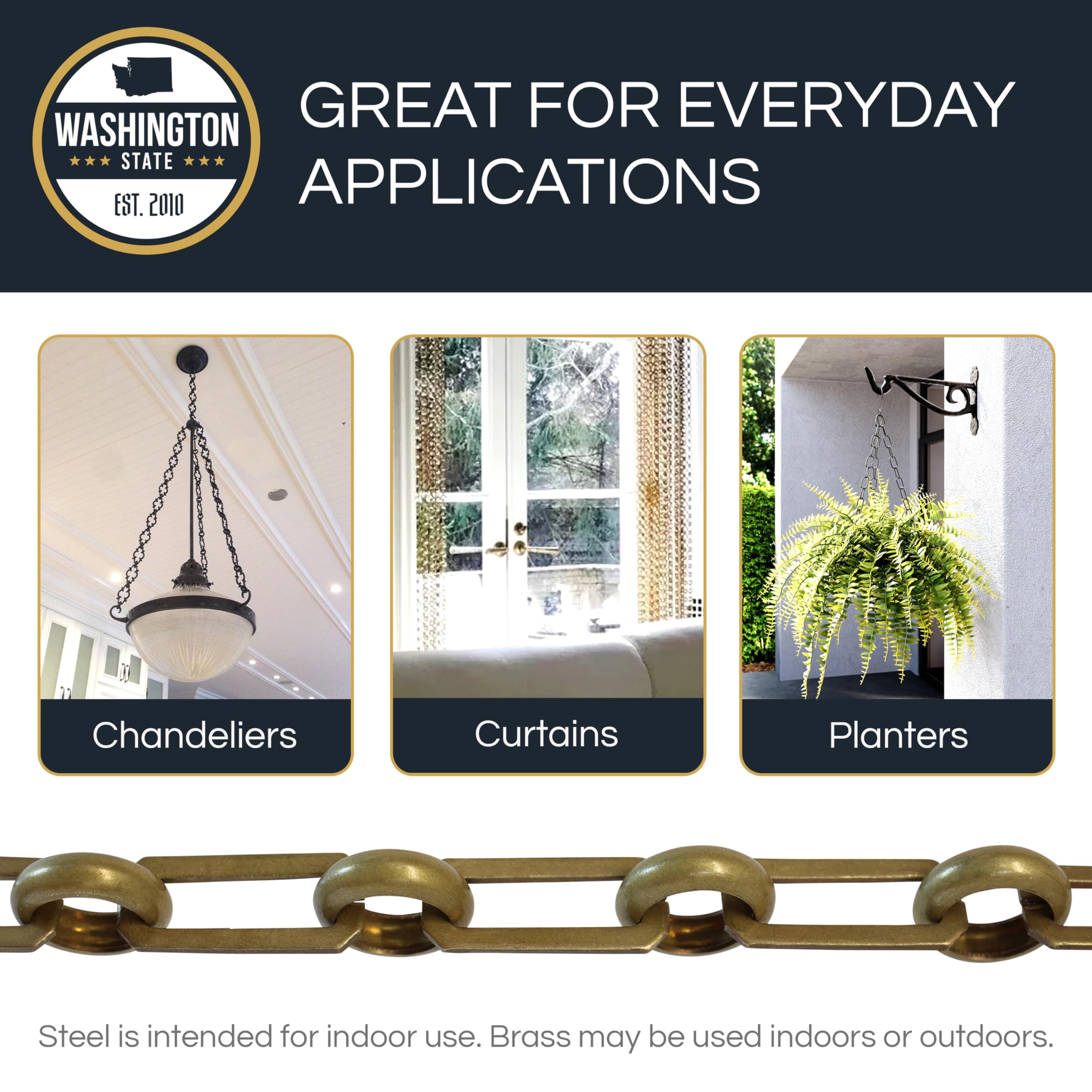 Snapklik.com : RCH Hardware Decorative Antique Solid Brass Chain For ...