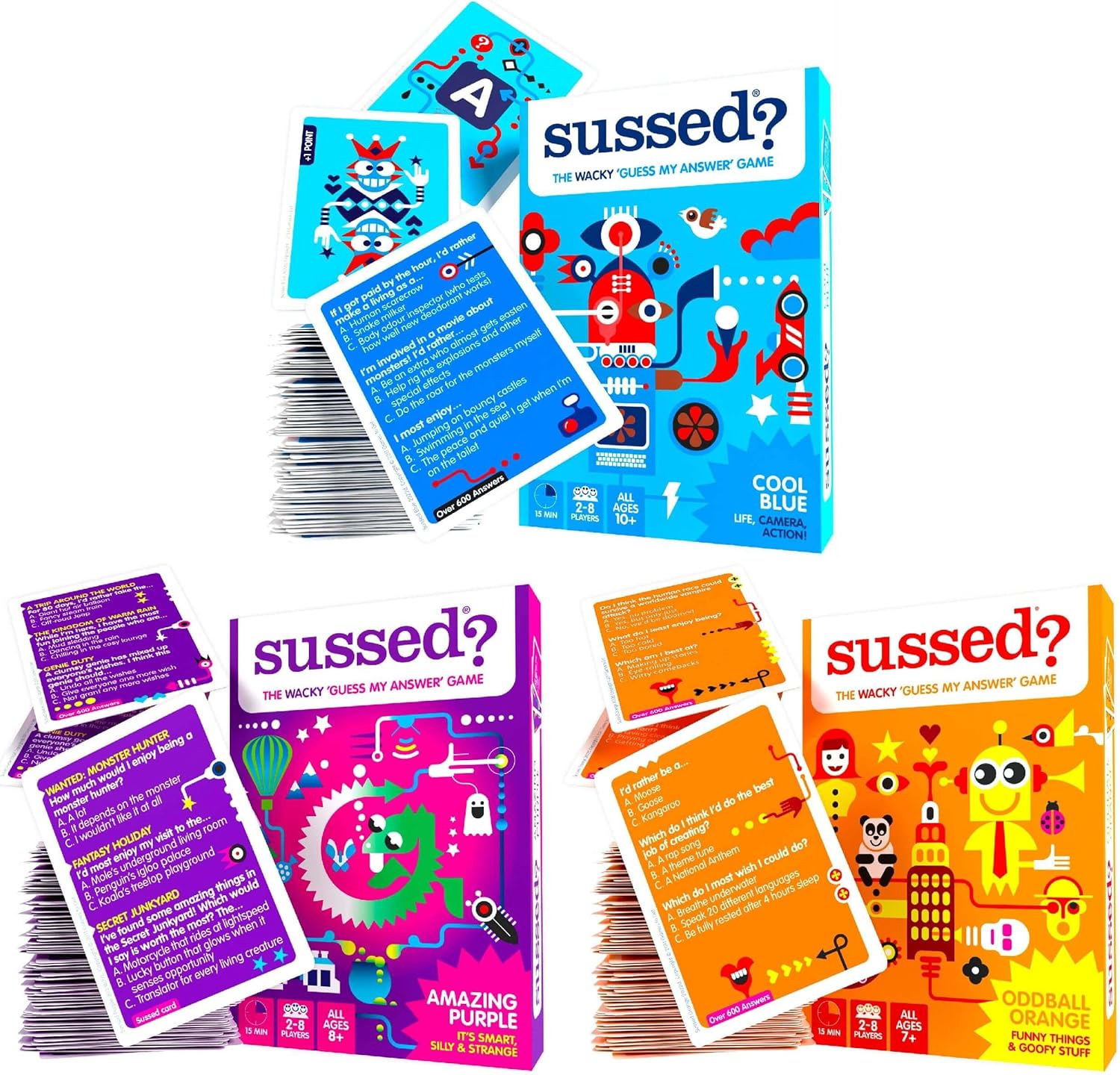 Amazon.com: SUSSED The Game of Wacky Choices: 690 Question Epic Bundle ...
