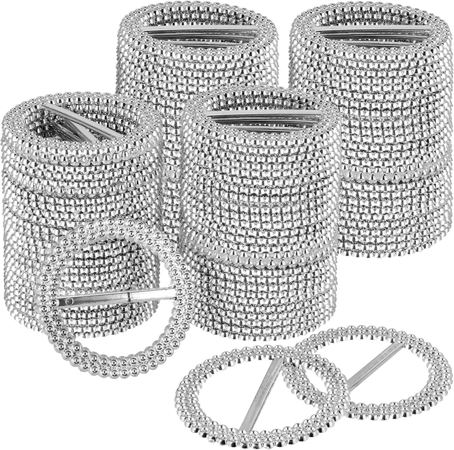 Amazon.com: MUKLEI 200 PCS 2.36 Inches Acrylic Rhinestone Buckle ...