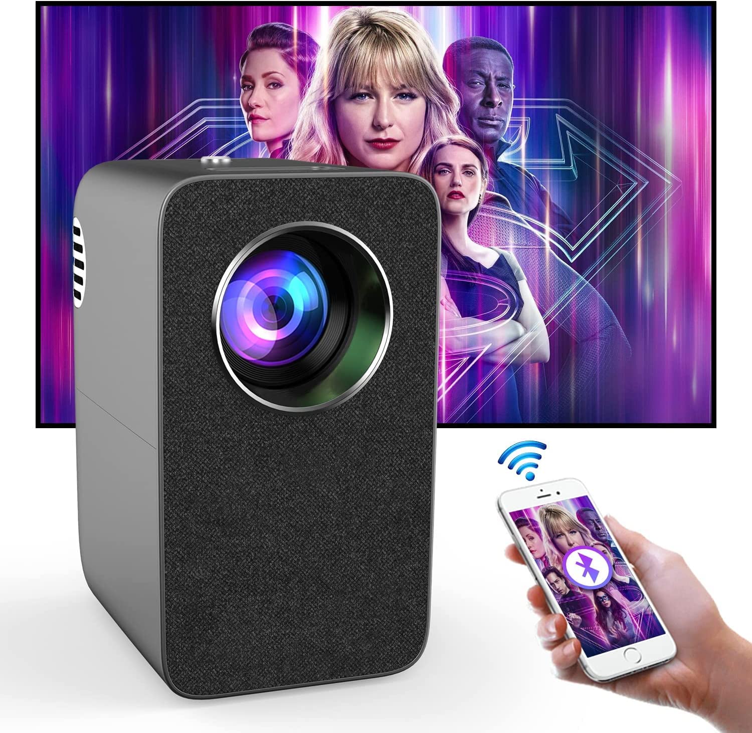 Amazon.com: Native 1080P Projector with WiFi and Bluetooth, Smart ...
