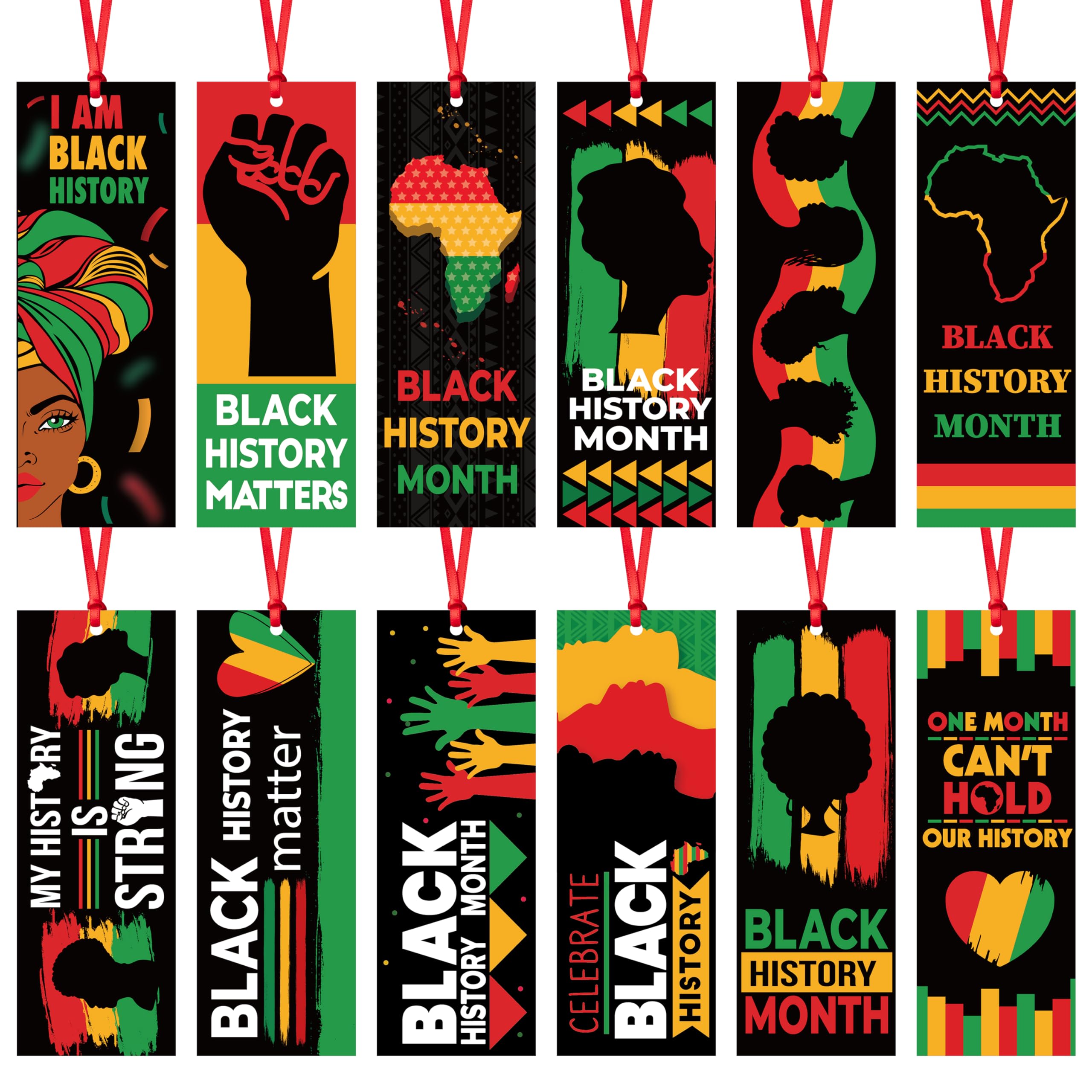 Snapklik.com : Black History Month Bookmarks -120Pcs Black History ...