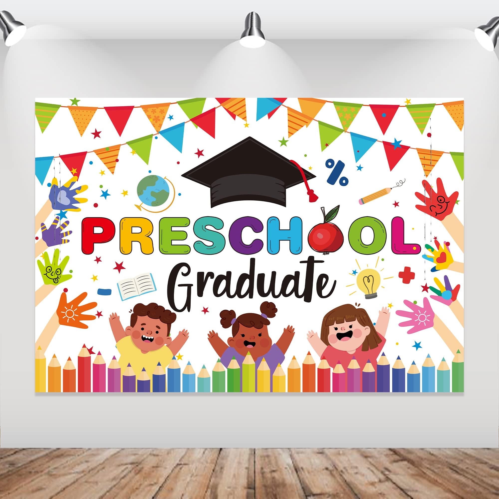 Amazon.com: 5×3 FT Preschool Graduation Party Decorations, Kindergarten ...