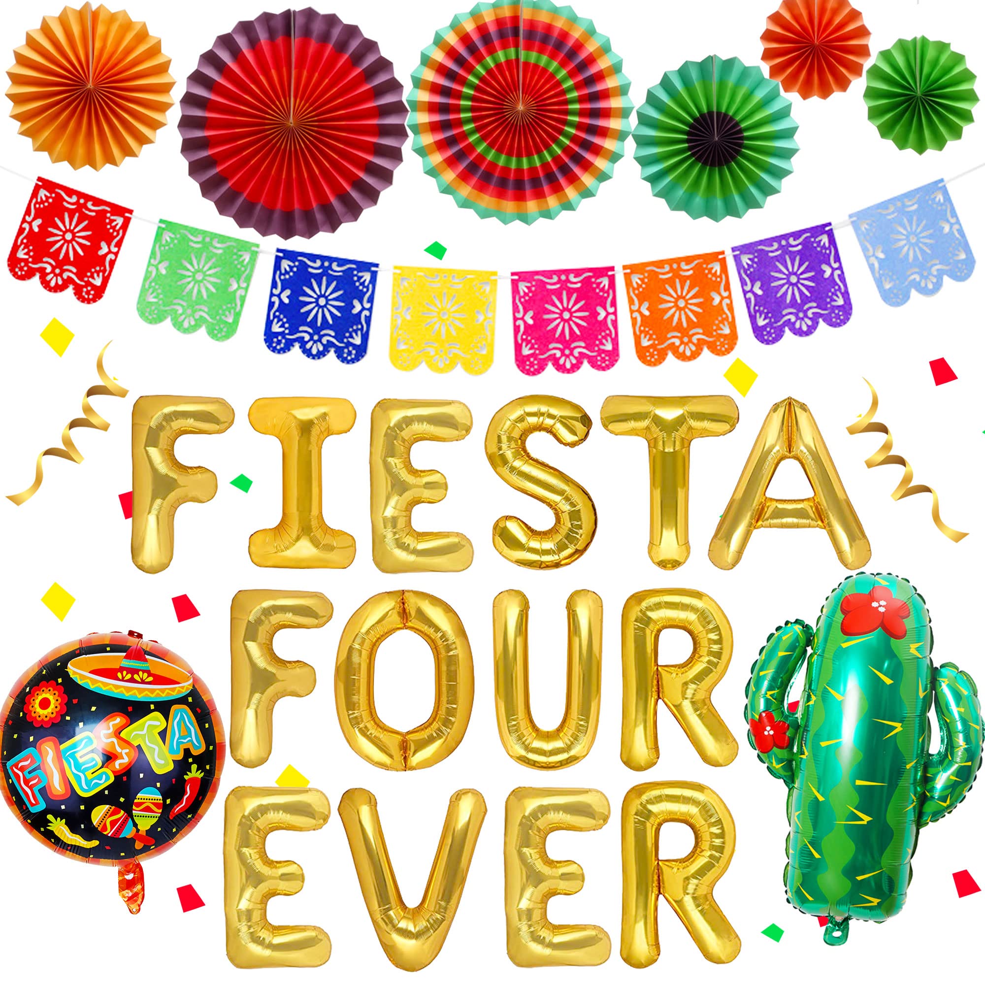 JeVenis Fiesta Four Ever Party Decoration Fiesta Four Ever Birthday ...