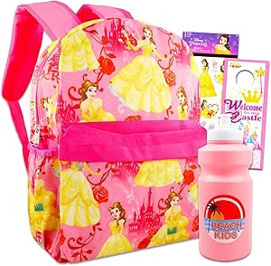 Amazon.com | Disney Beauty and the Beast Backpack Set for Girls, Kids ...