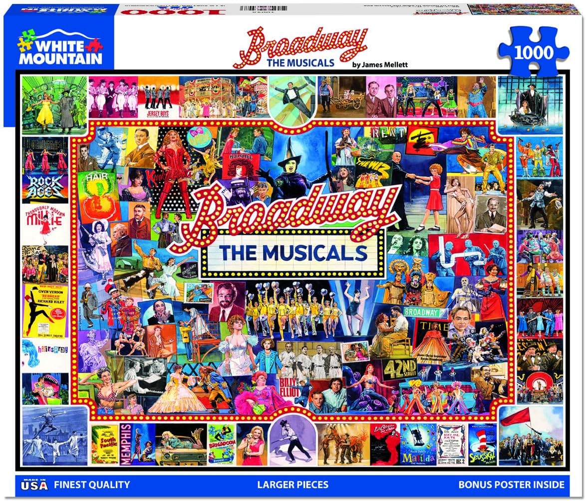 White Mountain Puzzles Broadway Jigsaw Puzzle, 1000-Piece, Jigsaw ...