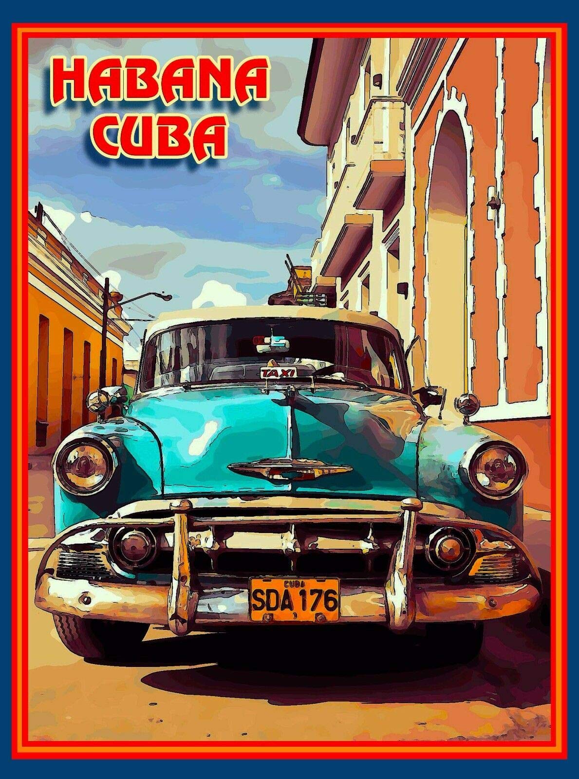 Amazon.com: TYmall Metal Sign Wall Plaque Cuba Cuban Havana Island ...