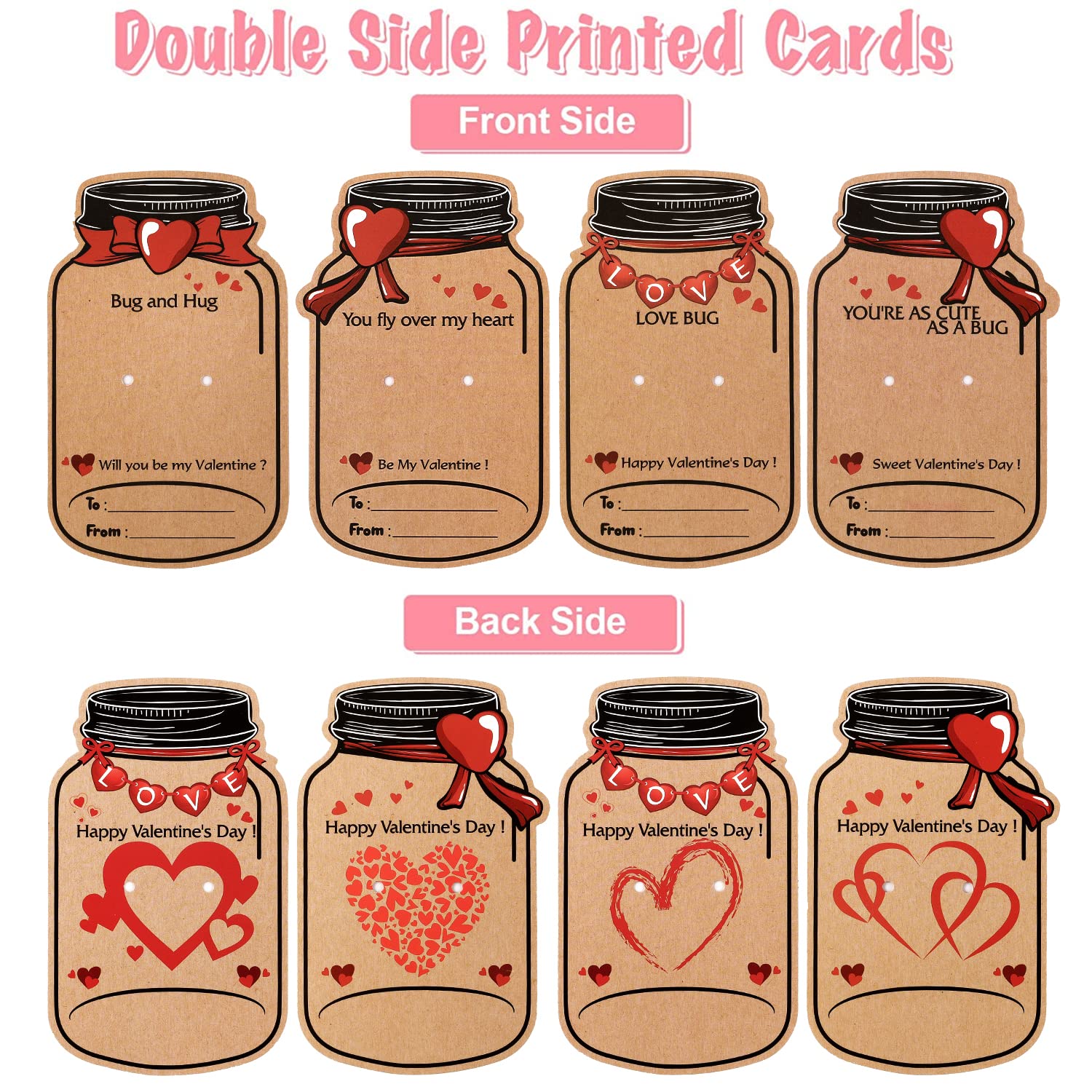 Valentine Bug Jar Template Jlong Valentine's Day Greeting Cards, Love