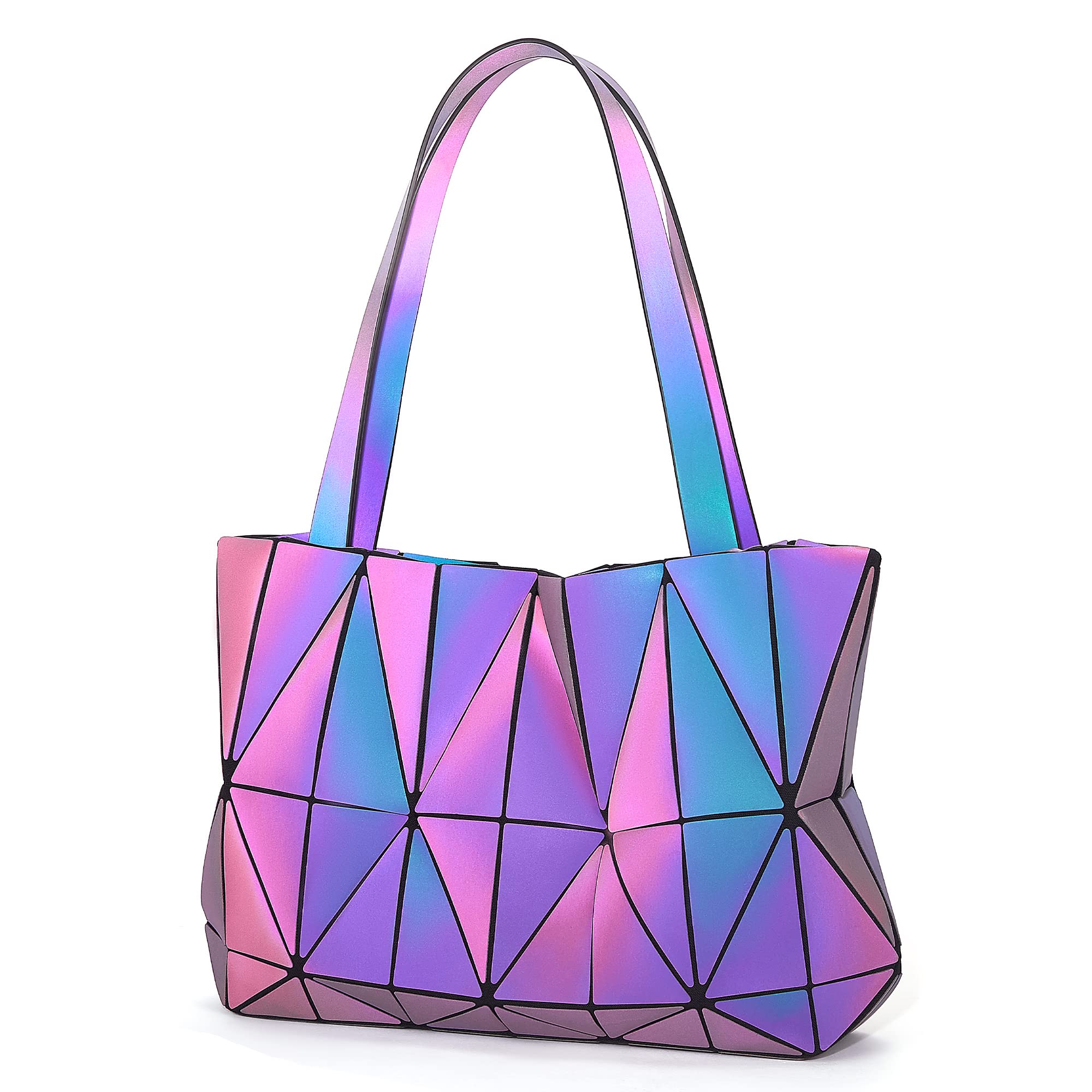 Geometric luminous crossbody bag glow-in-the-dark handbag Holographic ...