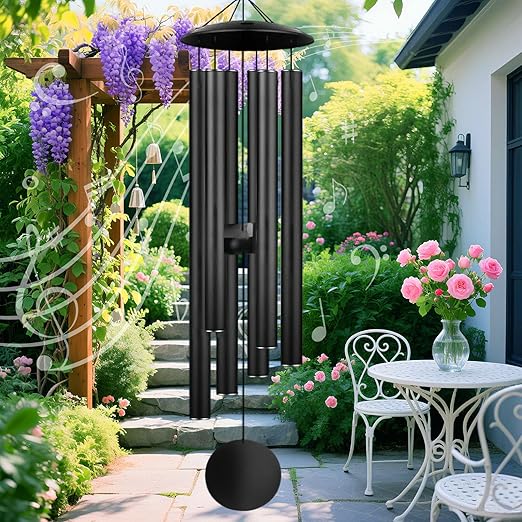 Amazon.com : Large Memorial Wind Chimes, 47'' Deep Tone 6 Heavy Tubes ...