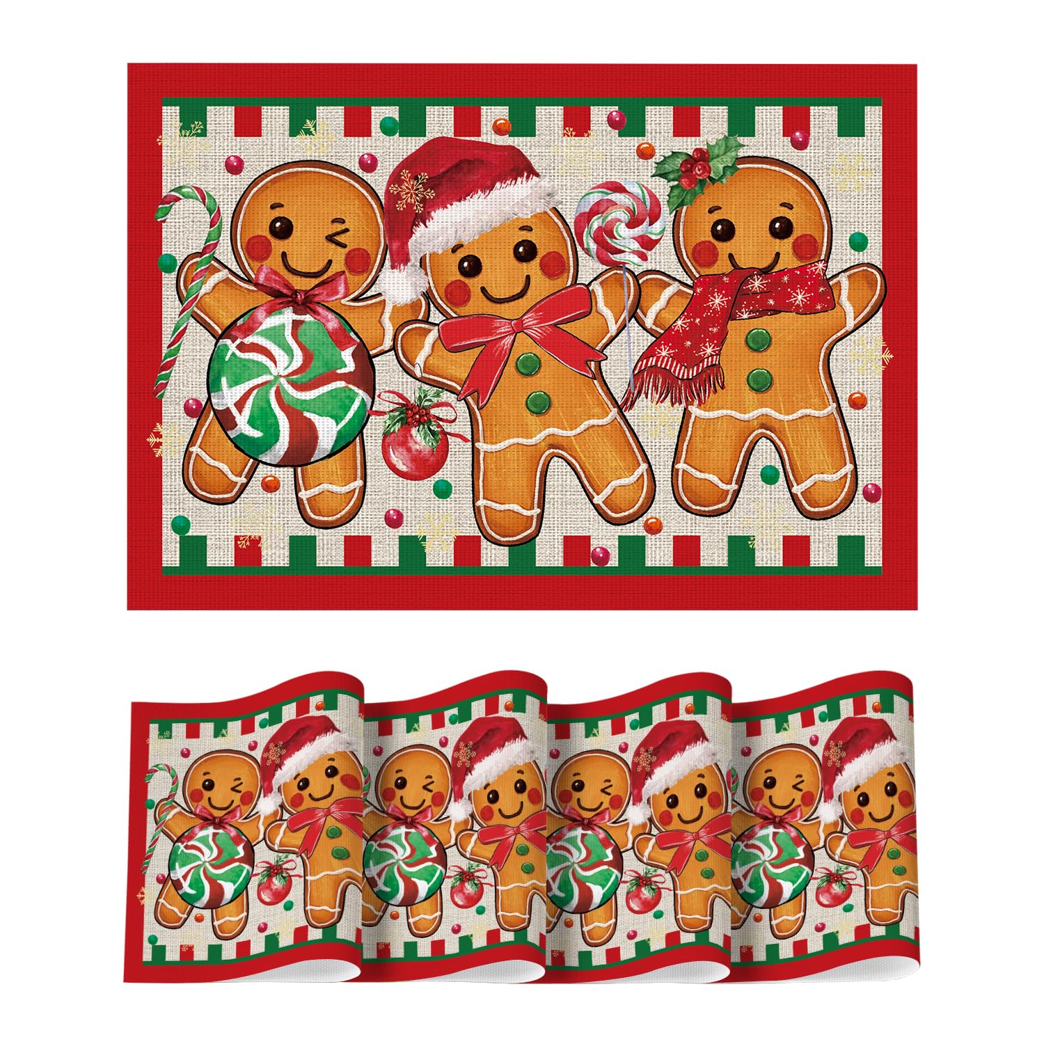 Amazon.com: Artoid Mode Gingerbread Candy Cane Christmas Vinyl ...