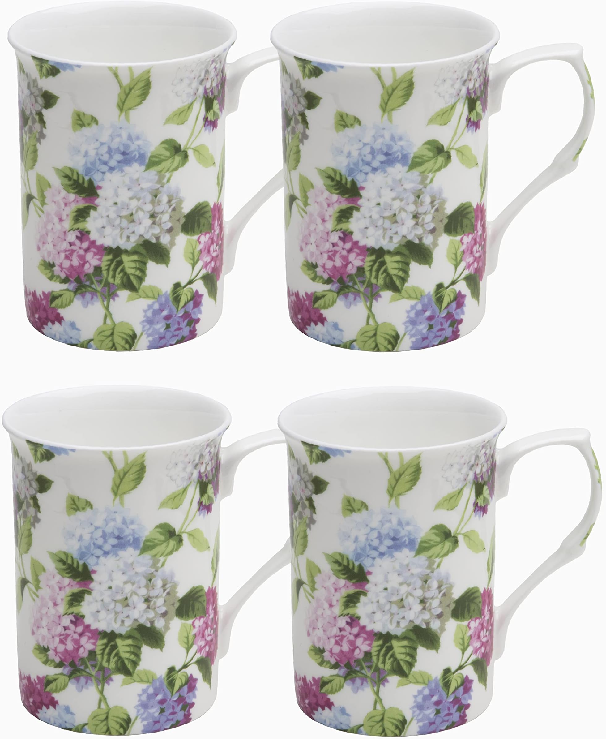 Amazon.com: Gracie Bone China 10-Ounce Trumpet Mug, Blue White Magnolia ...