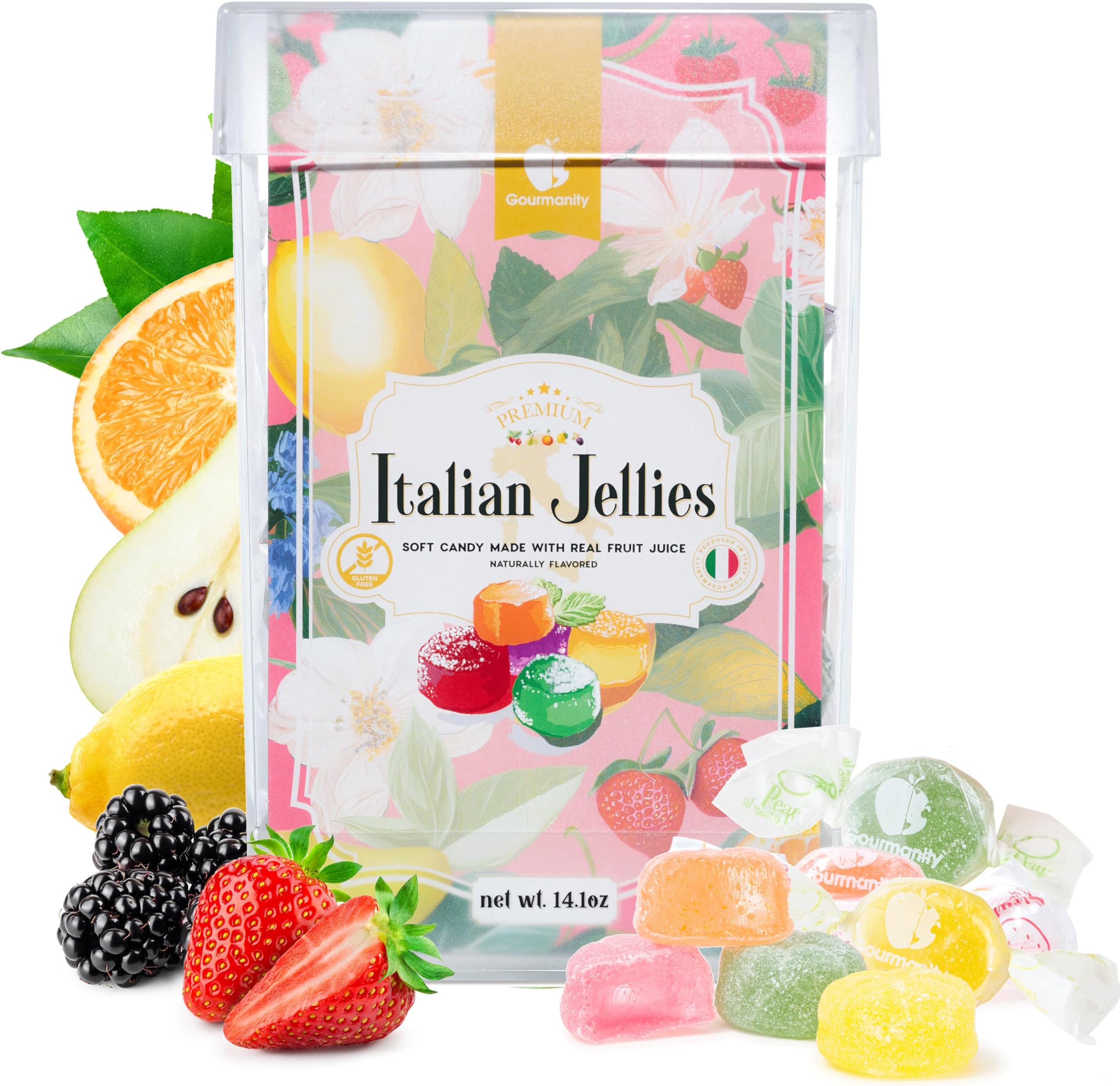 Amazon.com : Perle di Sole Soft Candy from Italy - Italian Fruit Jelly ...