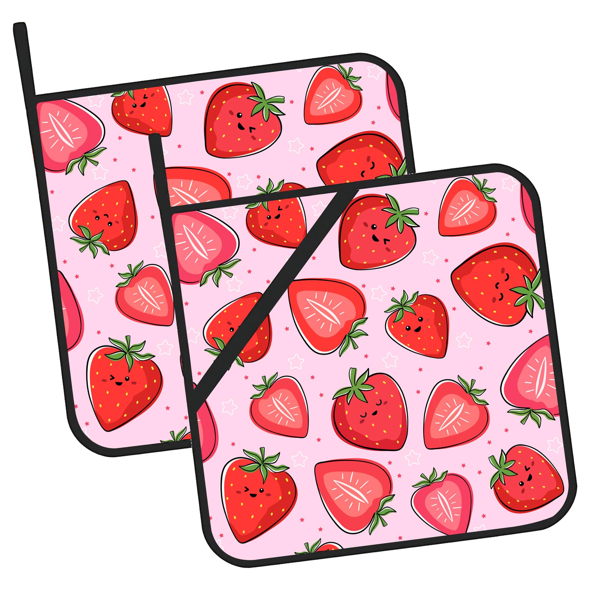 Amazon.com: Cute Cartoon Strawberry Pot Holders 2 PCS for Kitchen, Heat ...