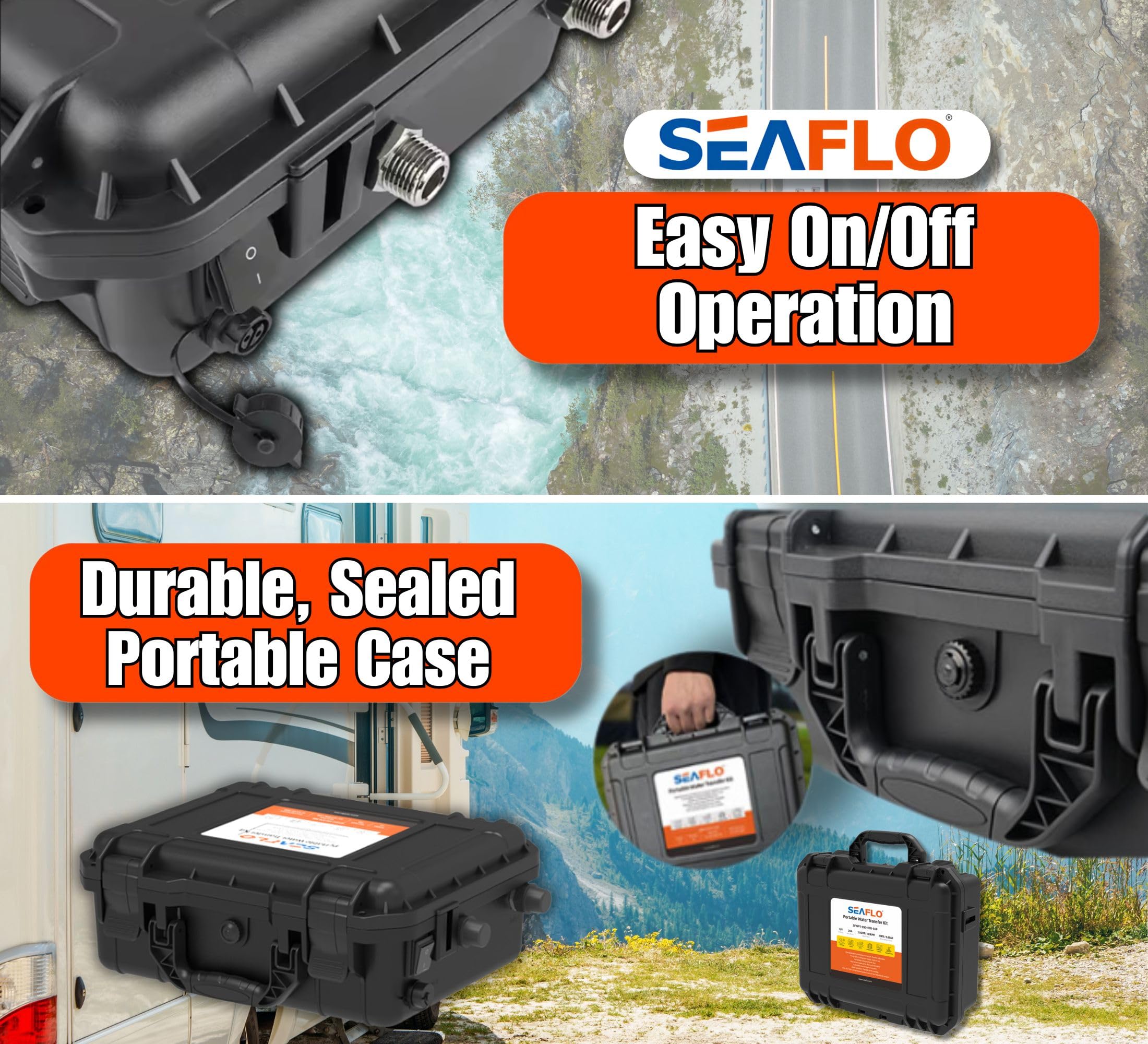 Snapklik.com : SEAFLO 56 Series Portable Washdown Pump Kit - 12V, 5.0 ...