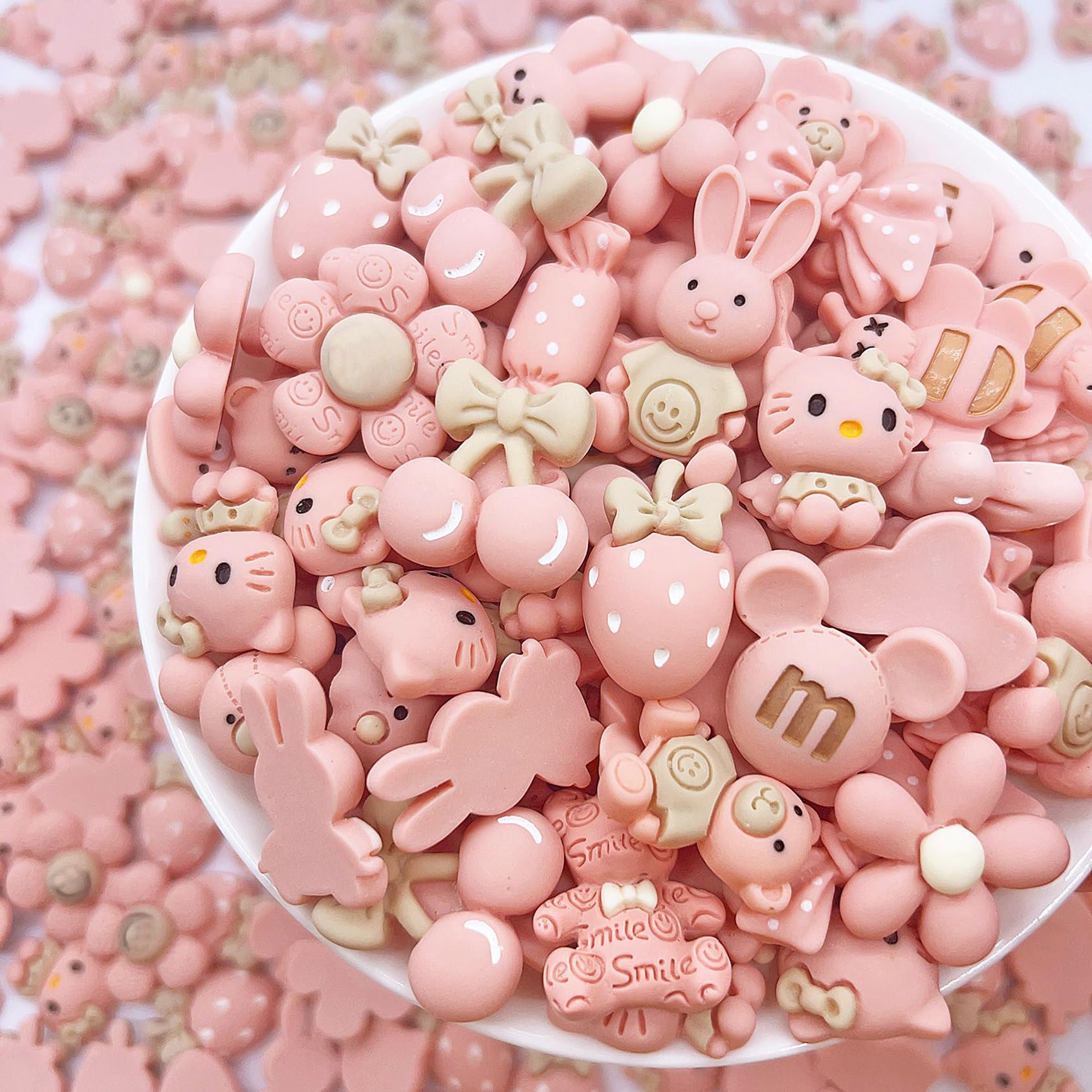 Amazon.com: JINDUODUO 50 Pcs Flat Back Resin Slime Charms Bulk for ...