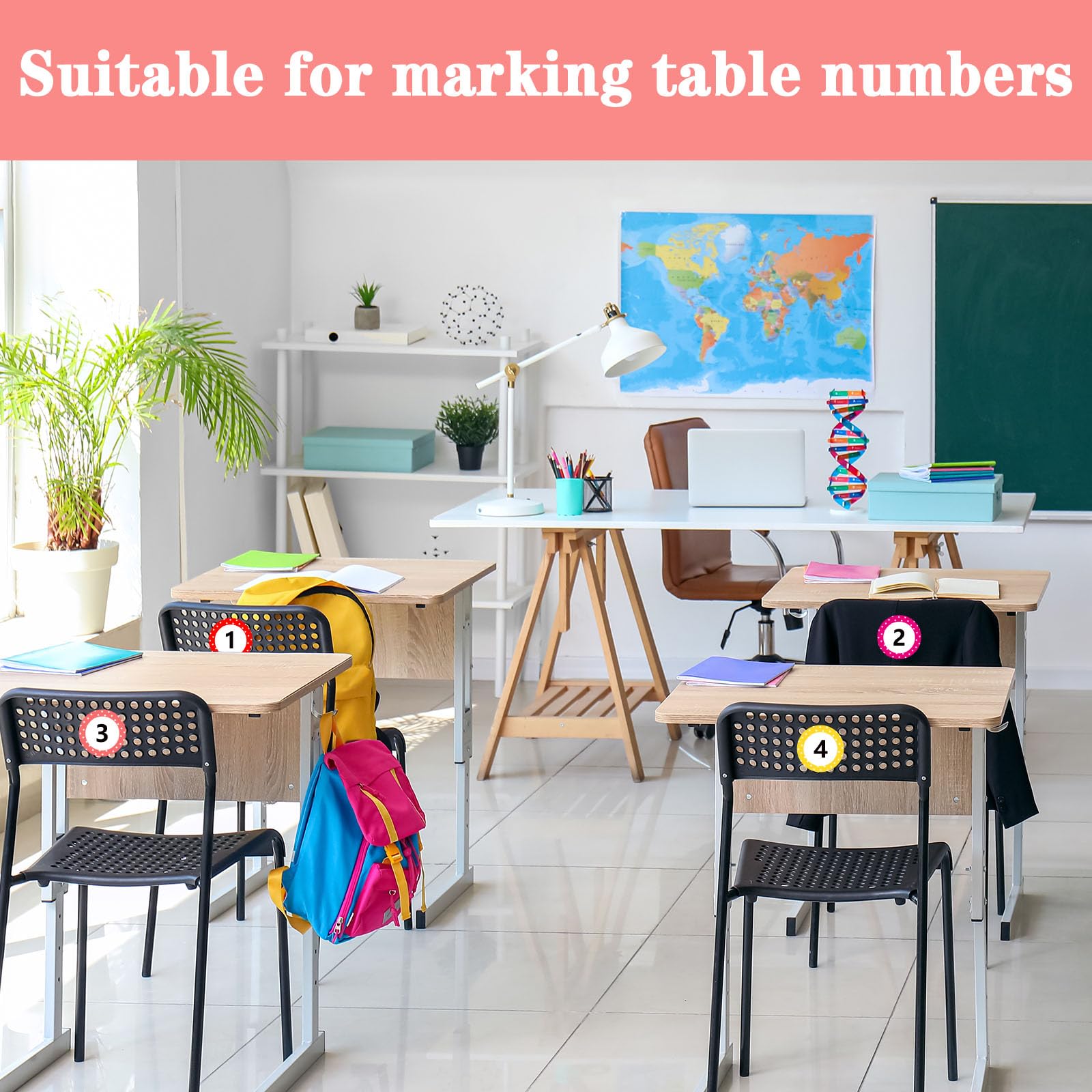 Snapklik.com : 480 PCS 1 Inch Number Stickers 1-40, 12 Sheets ...