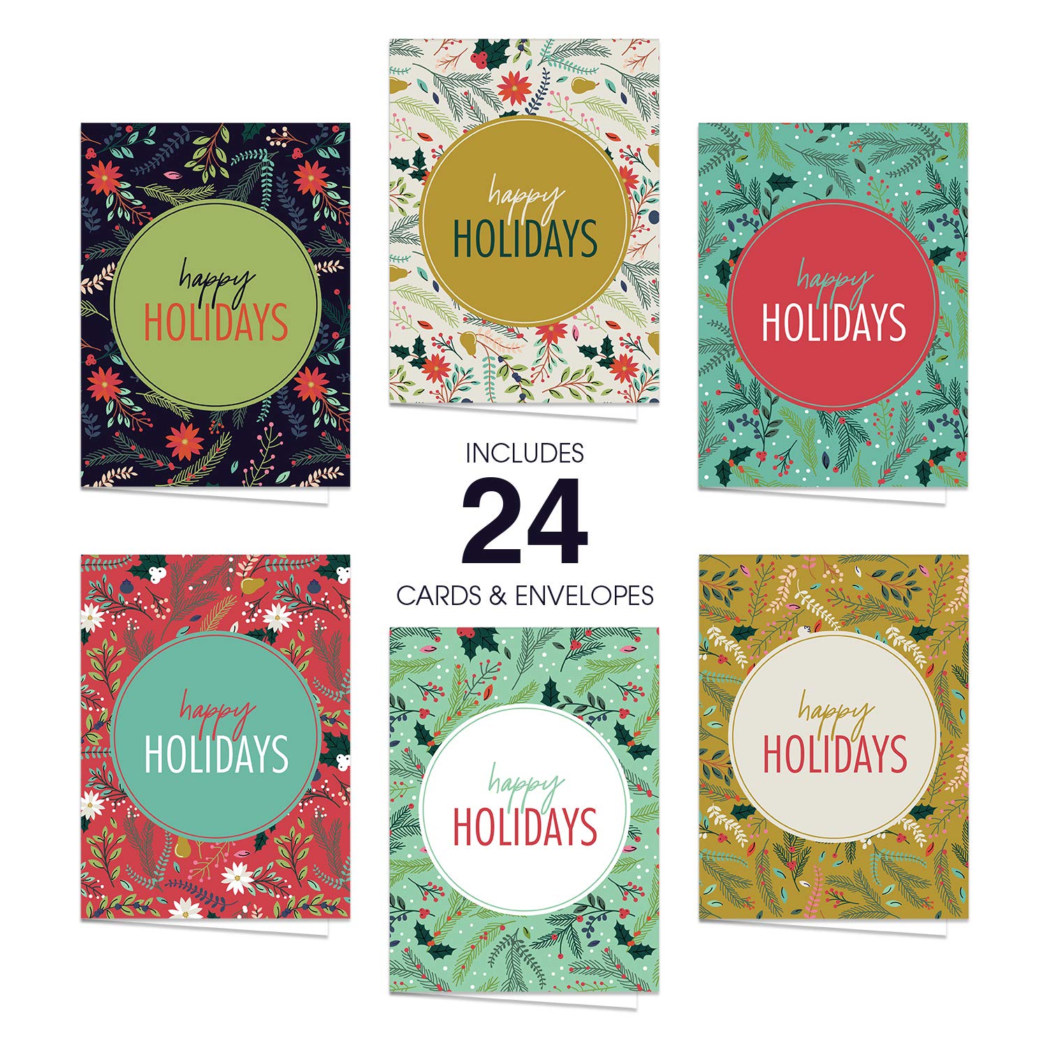 Modern Happy Holiday Cards