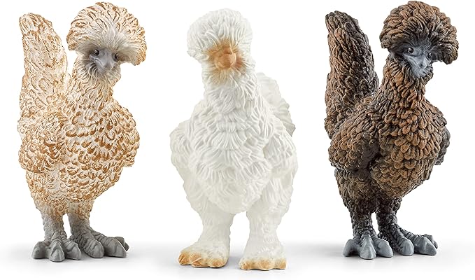 Amazon.com: Schleich Farm World Realistic Chickens Playset - 3-Piece ...
