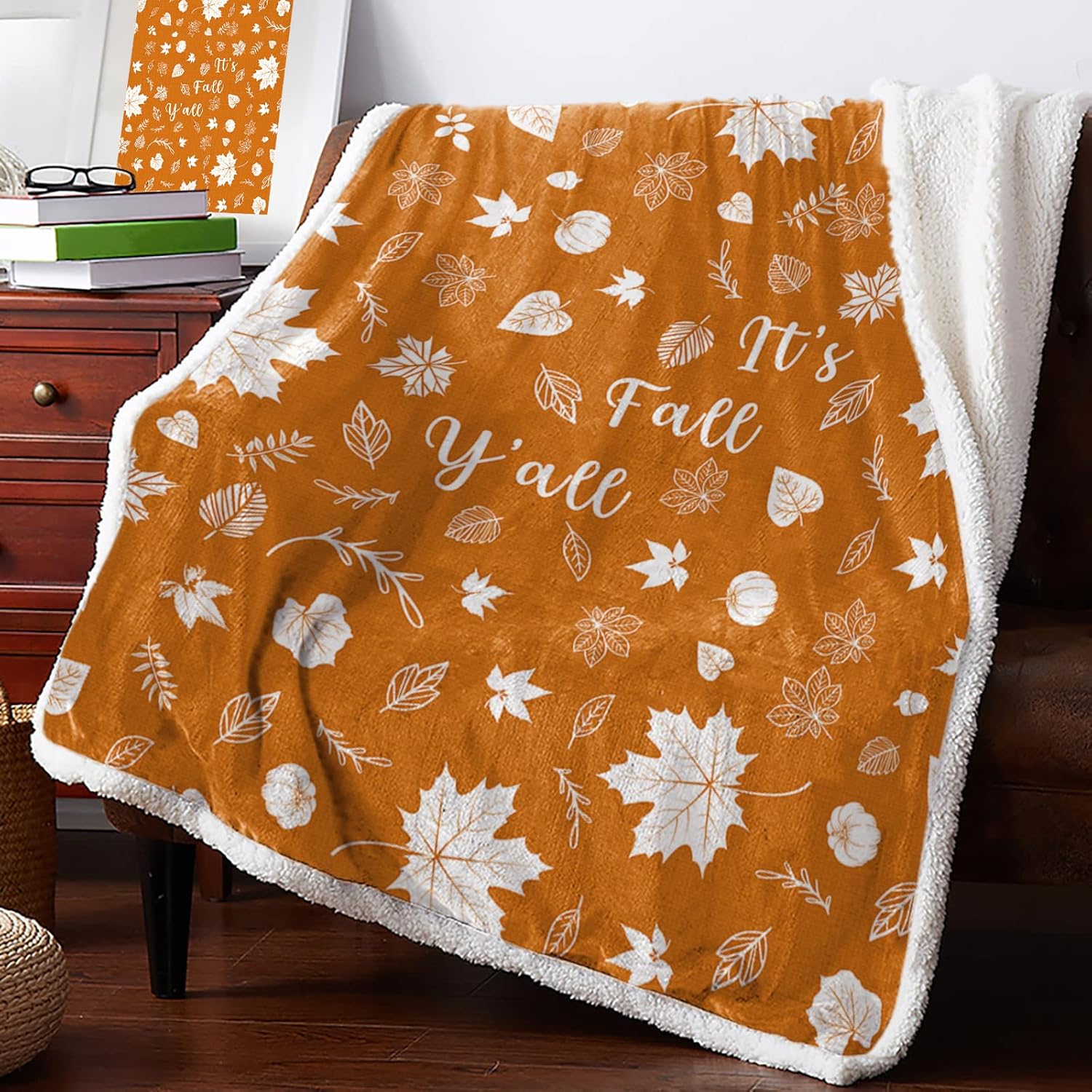 Amazon.com: Edwiinsa Fall Maples Thanksgiving Ultra Soft Reversible ...
