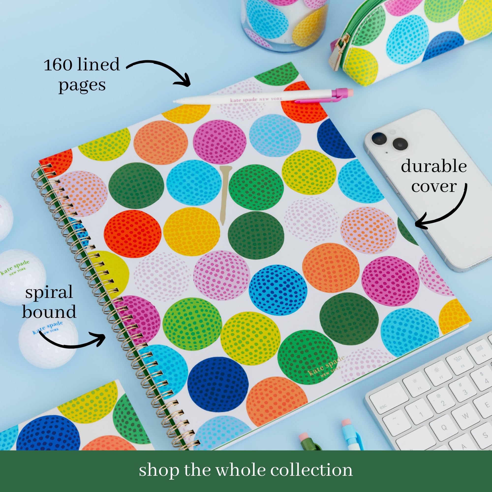 Snapklik.com : Kate Spade New York Large College Ruled Notebook, 11" X ...