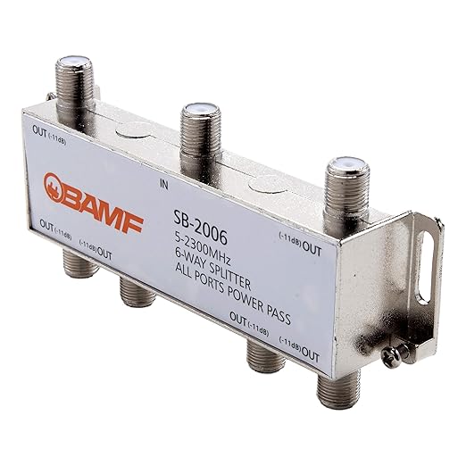 Amazon.com: BAMF 6-Way Coaxial Cable Splitter, Bi-Directional MoCA 5 ...