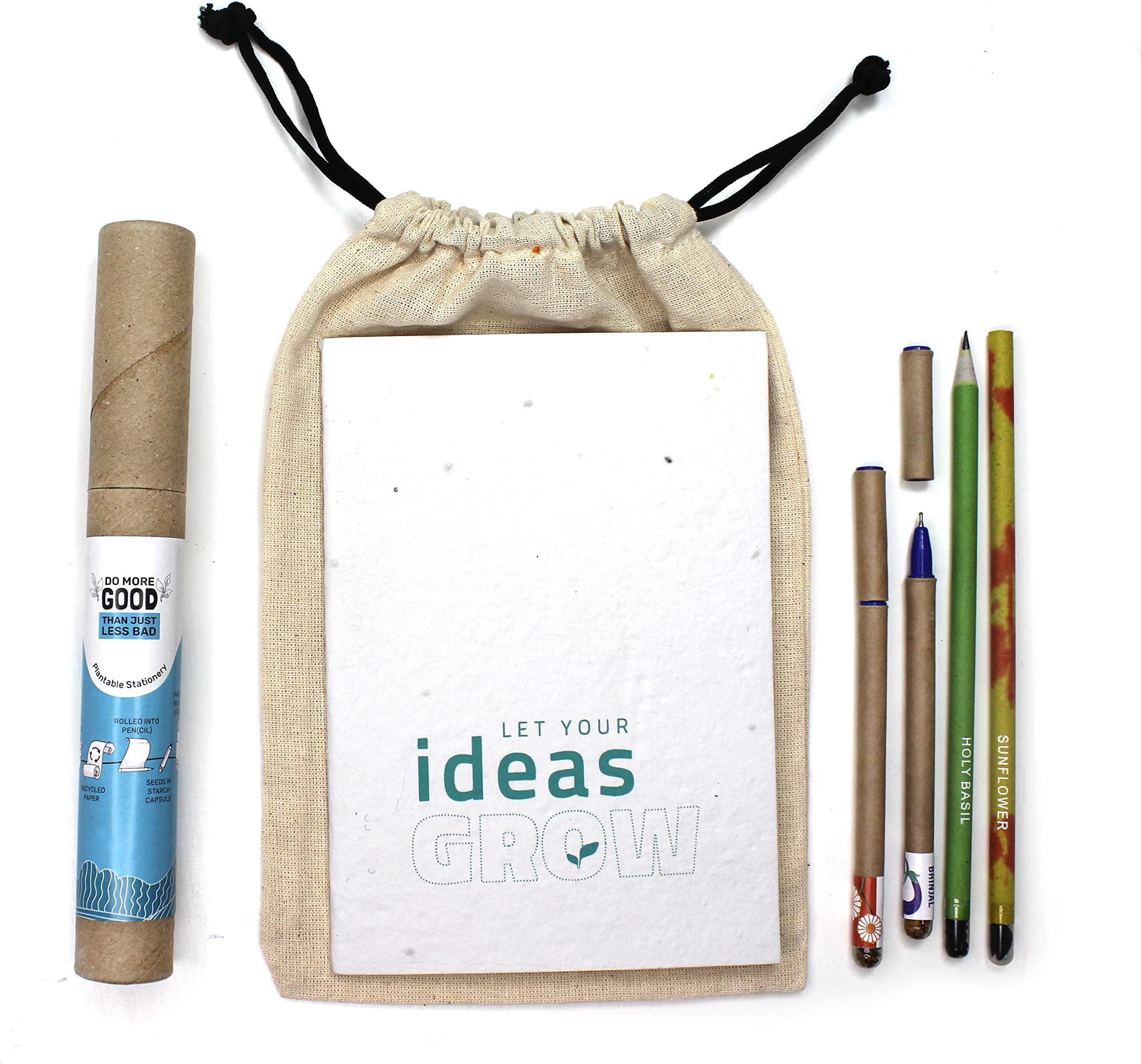 bioQ Plantable Stationery Combo| 2 Seed Pen + 2 Seed Pencil in a Box ...