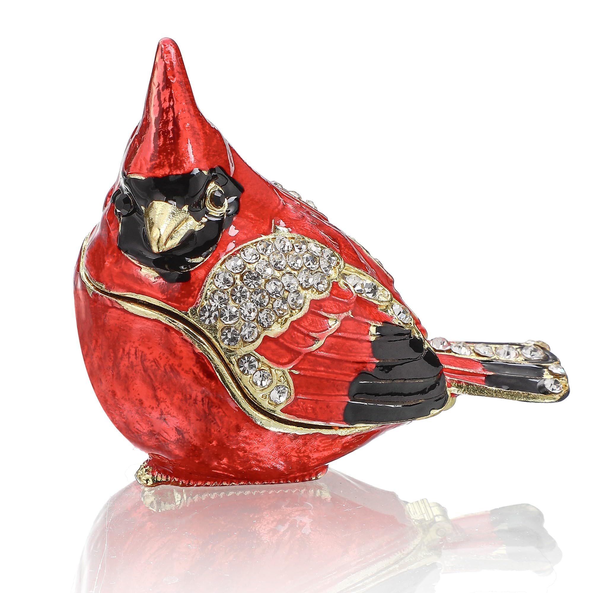 Amazon.com: YU FENG Cardinal Bird Trinket Box Animal Hinged Trinket ...