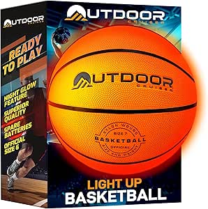 Amazon.com: OutdoorCruiser Light Up Basketball - Waterproof Rubber ...