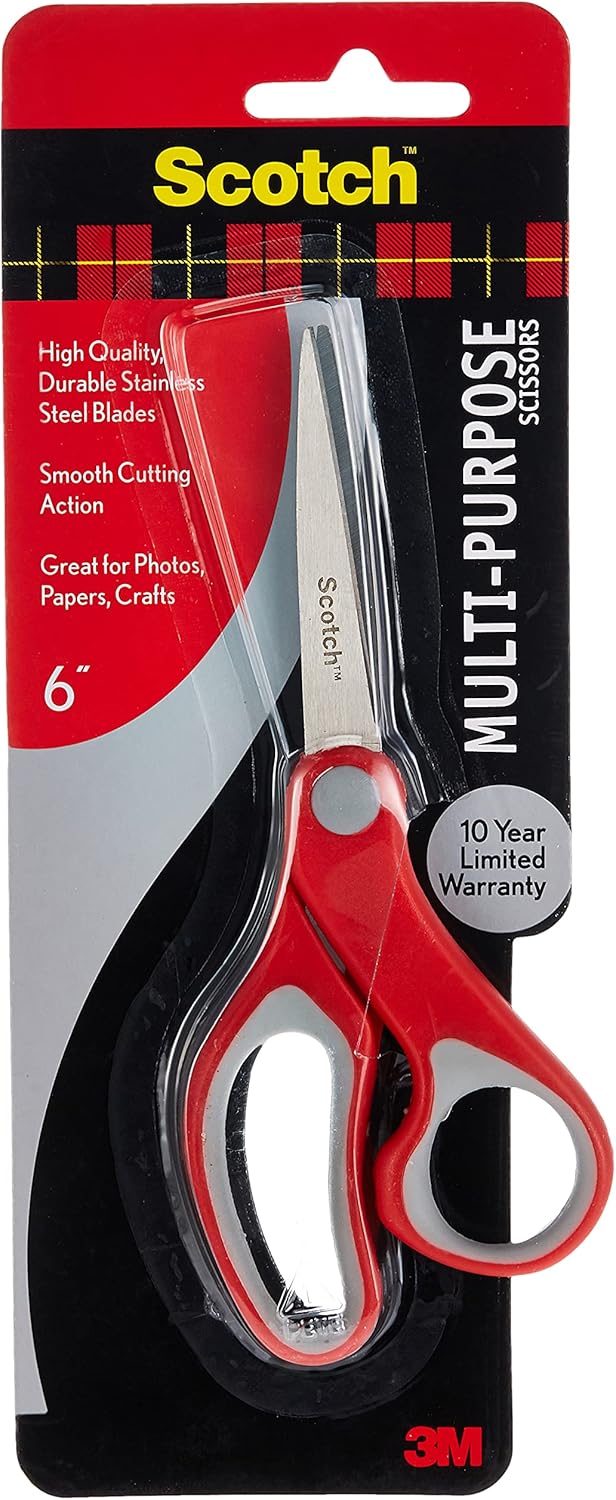 Amazon.com : Scotch 6" Multi-Purpose Scissors, Great for Everyday Use ...