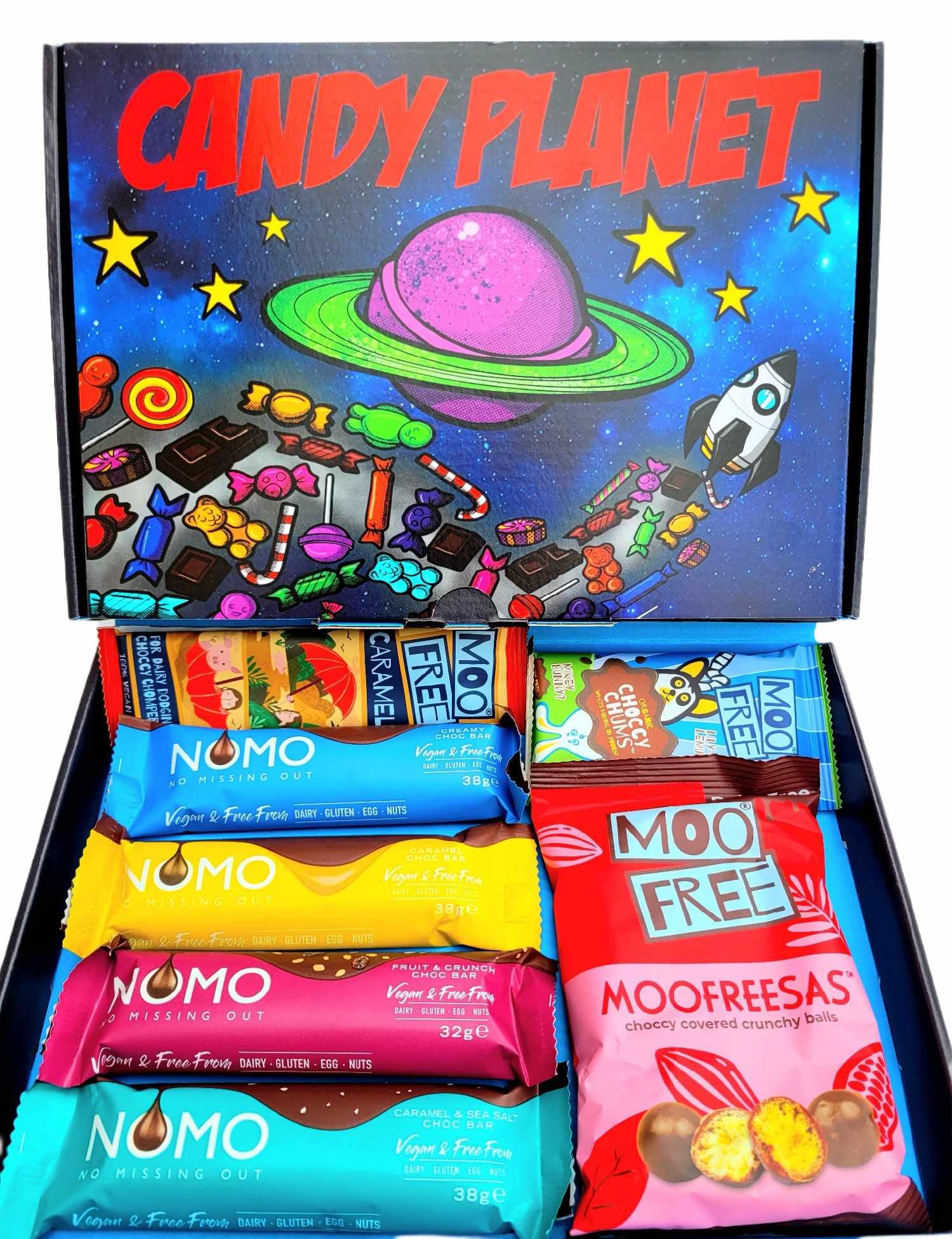 NOMO Chocolate Selection Hamper Gift Box | Moofreesas, Free From, Dairy ...