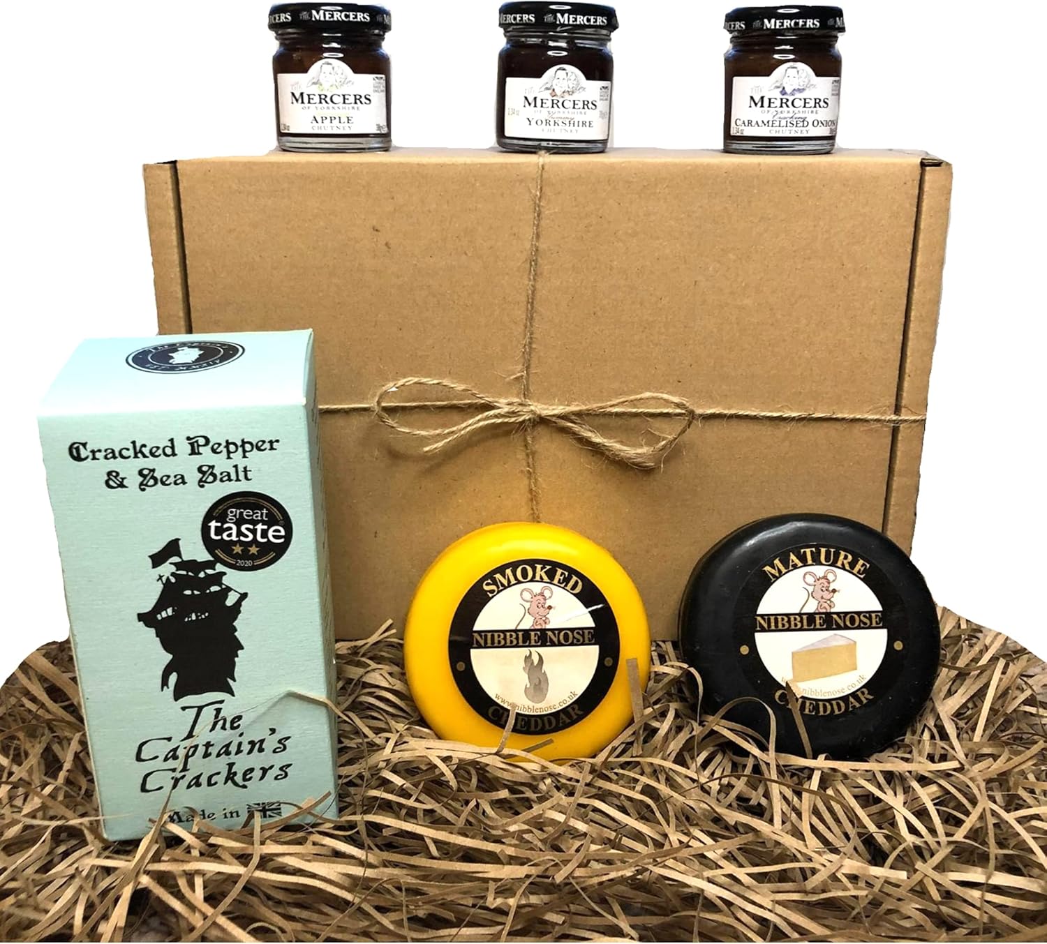 Cheese Hamper Gift Set Including Luxury Sourdough Crackers & Chutney ...