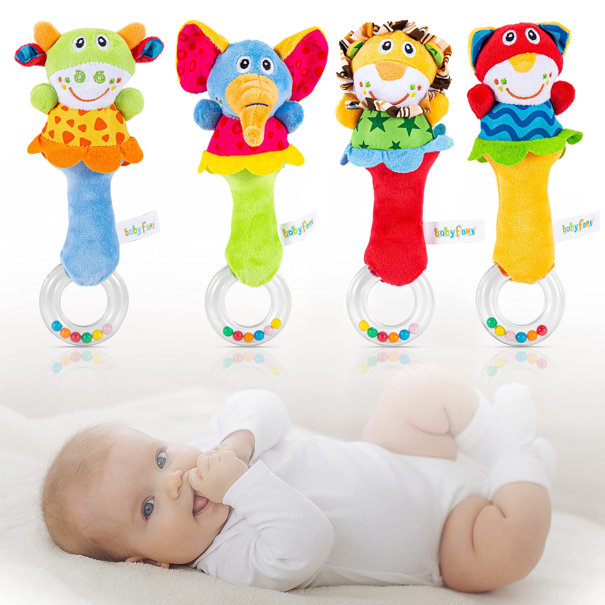 Amazon.com: Baby Soft Rattles Toys - Infant Sensory Development Hand ...